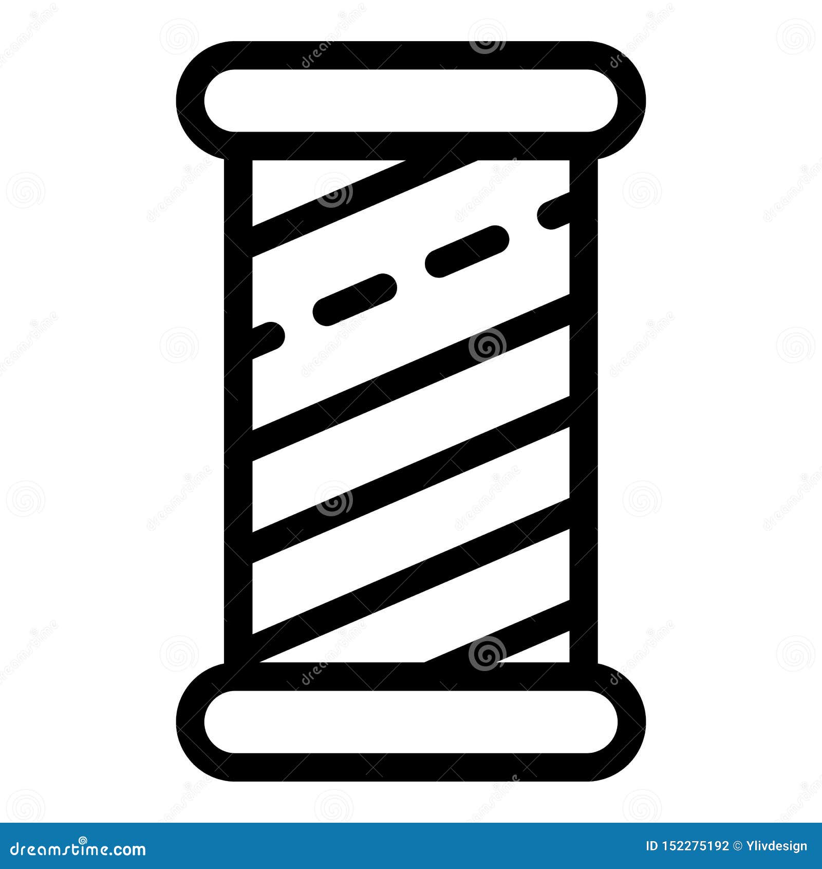 Wood Cylinder Thread Icon, Outline Style Stock Vector - Illustration of ...