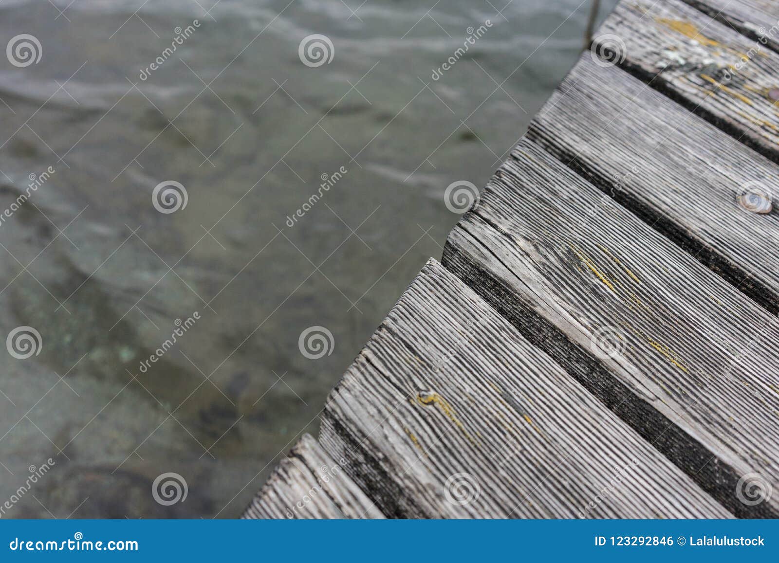 Wood Deck and Water Close Up View Stock Photo - Image of scenic, dull ...
