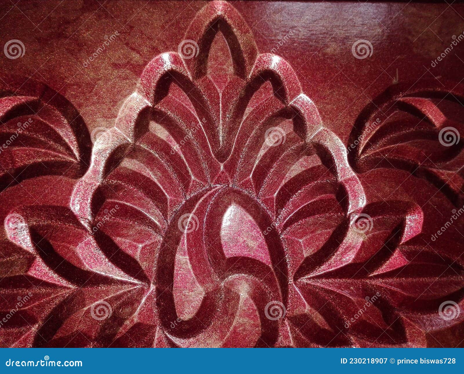 Wood Design Flower Paloko Bed Stock Image - Image of wood, flower ...