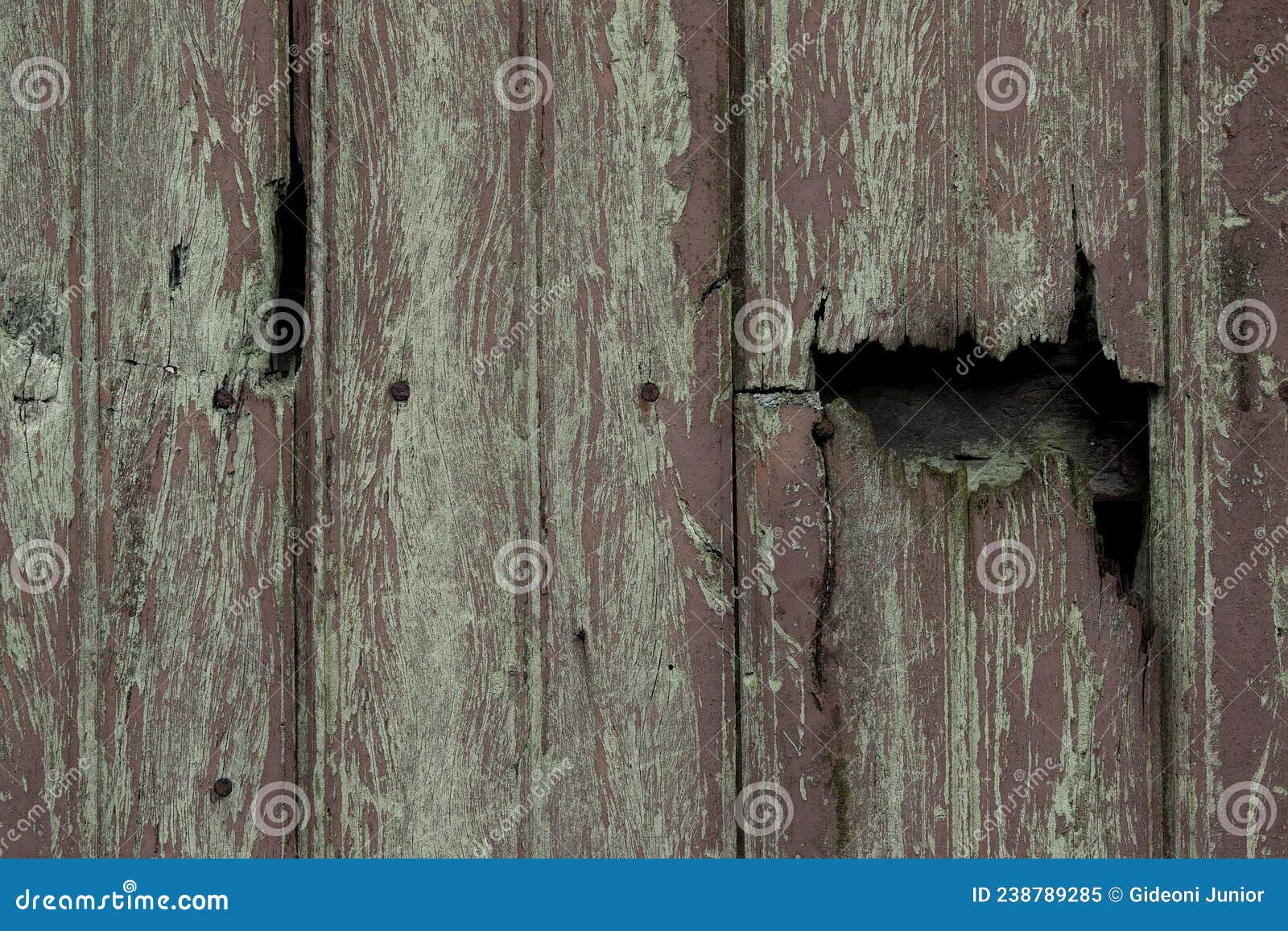 Wood Destroyed Over Time. Open Hole in Broken Wood Stock Image - Image ...
