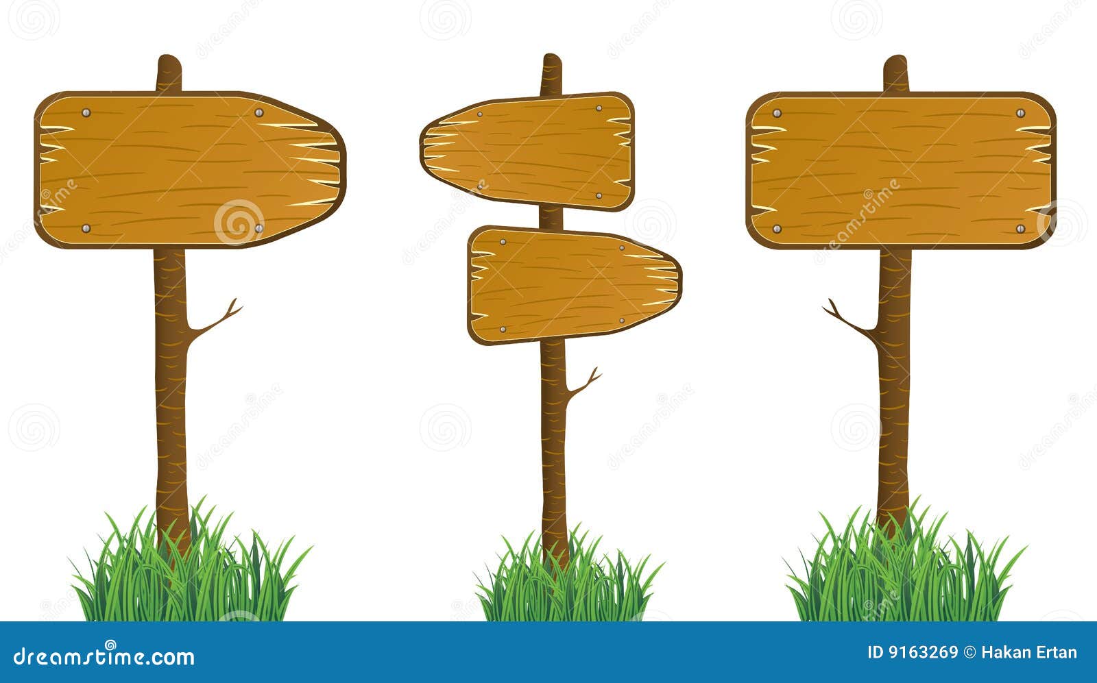 Wood Direction Signs. Wooden Arrow Signboard, Vintage Empty Way ...