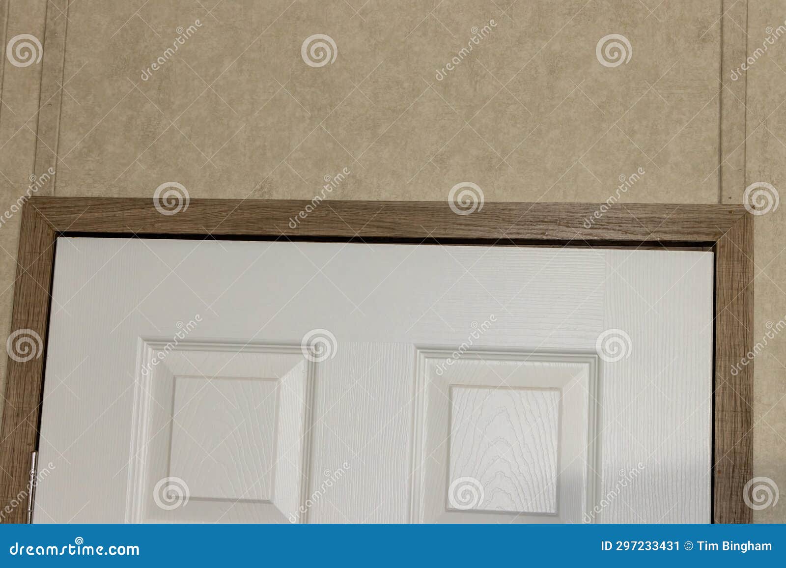 Door Hung Unlevel and Sagging on the Frame Stock Image - Image of ...