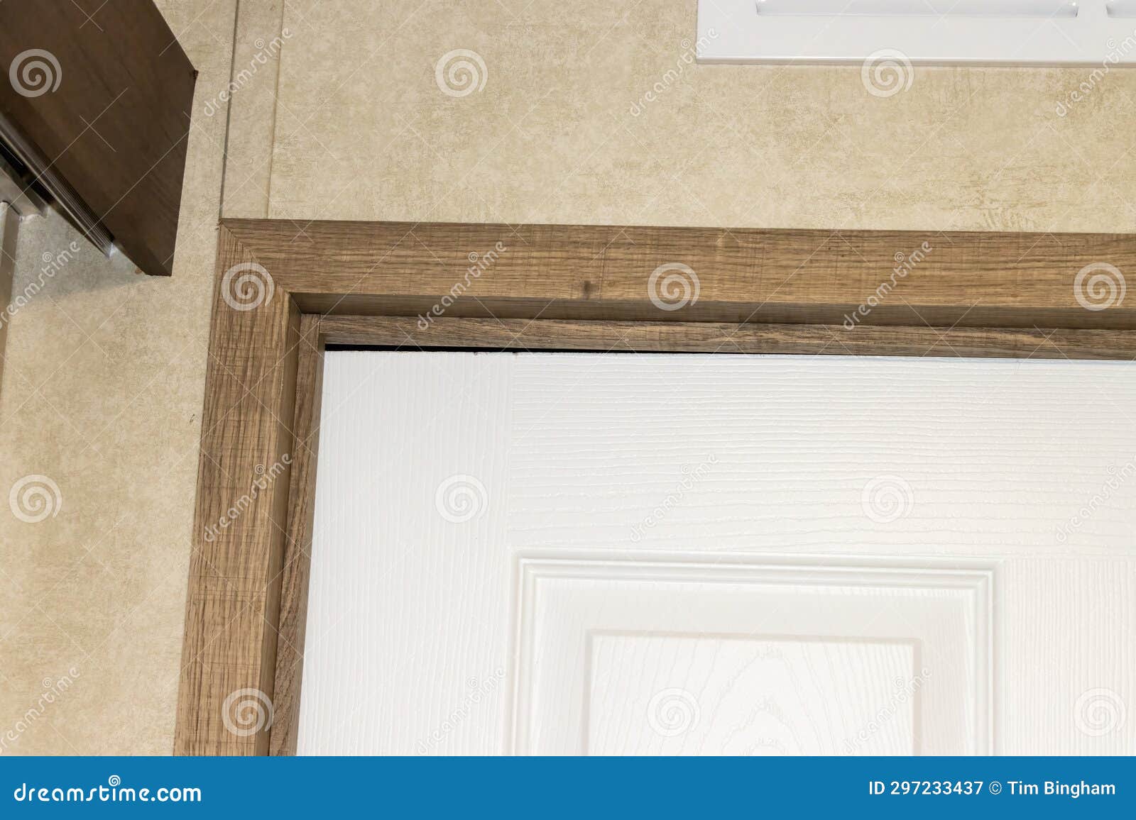 Door Hung Unlevel and Sagging on the Frame Stock Image - Image of tile ...