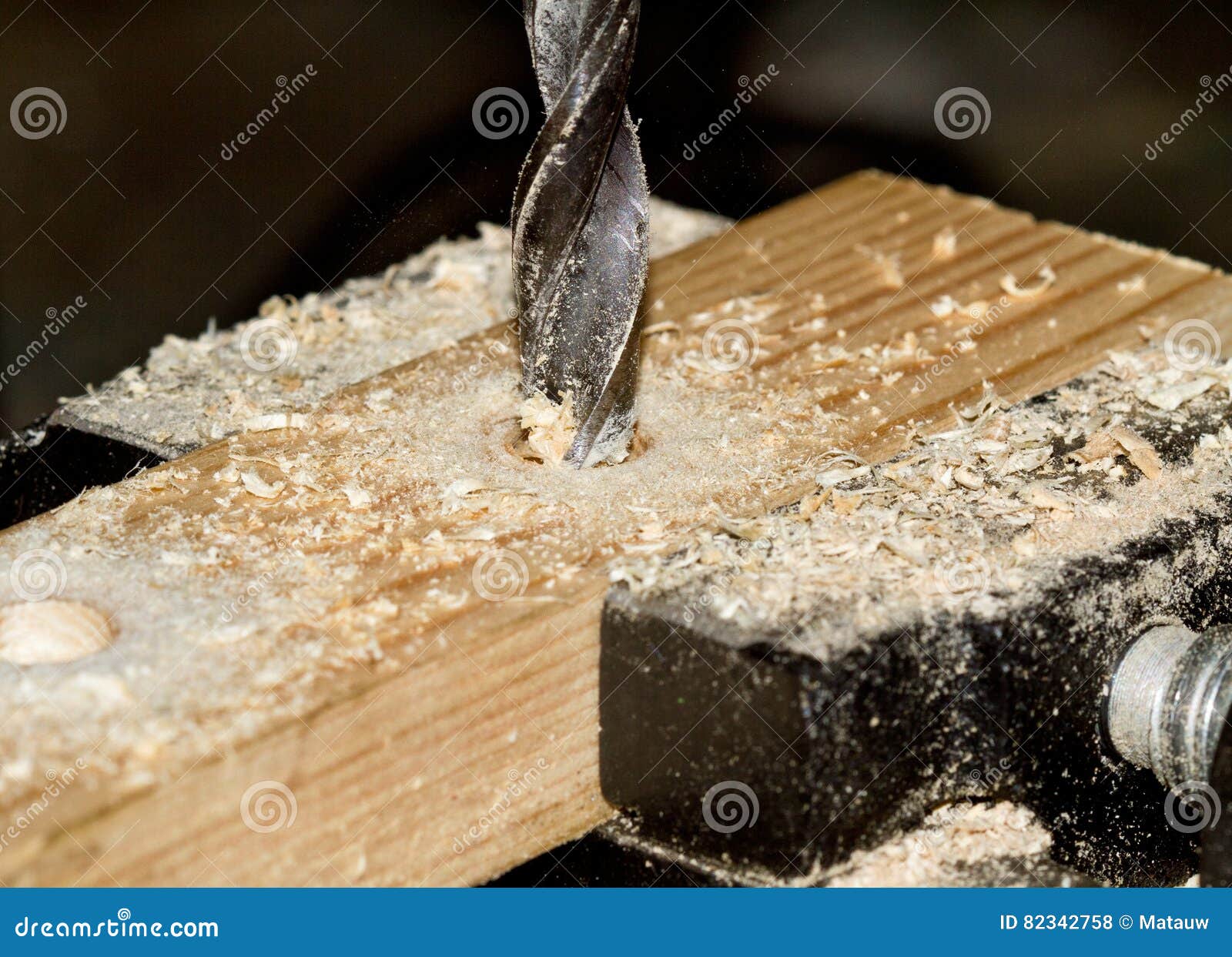 Wood drilling stock photo. Image of construct, tool, drill - 82342758