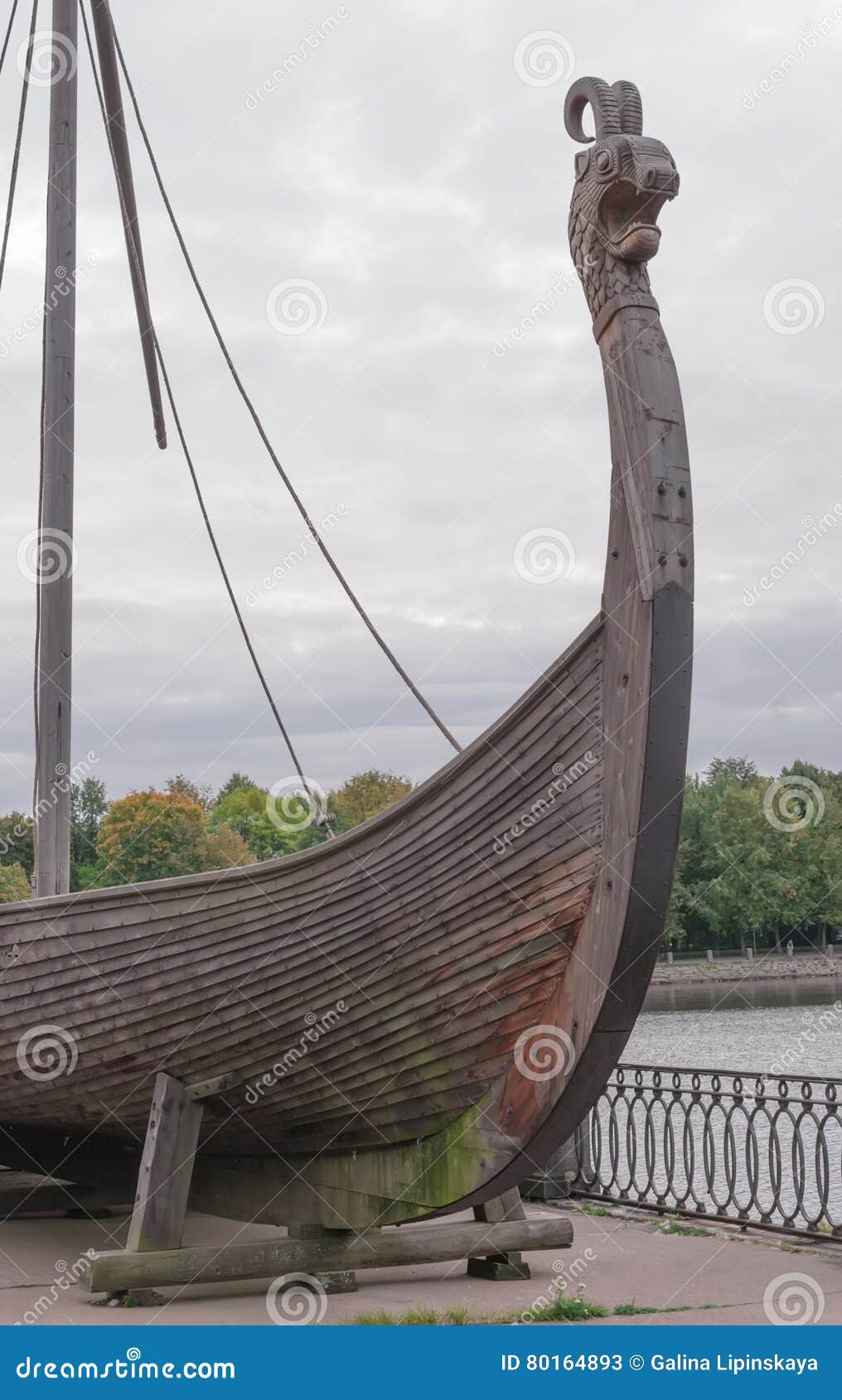 Drakkar Battle Old Viking Ships Waterfront Stock Photos - Free ...