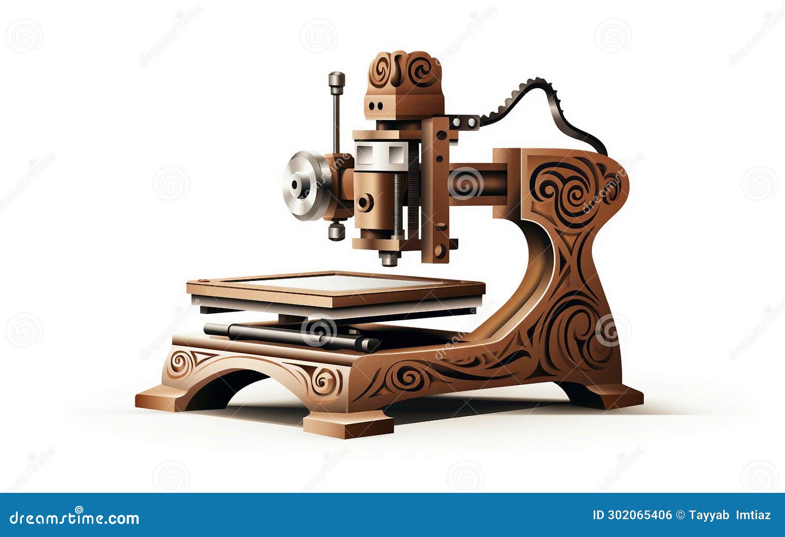 Wood Engraving Machine Isolated on Transparent Background. Stock ...