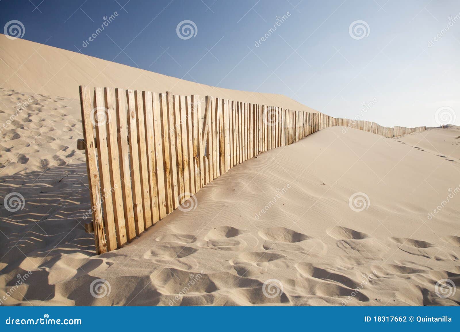 Wood Fence in Great Sand Dune Stock Photo - Image of nature, ground ...