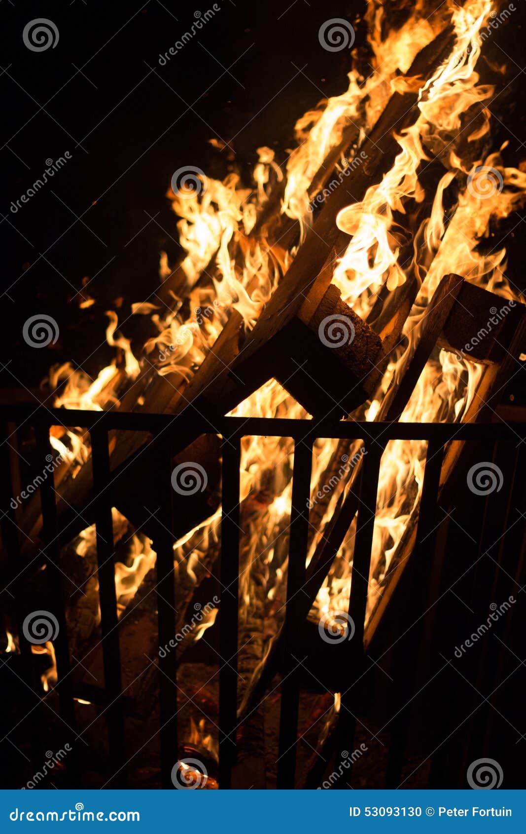 Wood on fire stock photo. Image of fire, wood, burning - 53093130