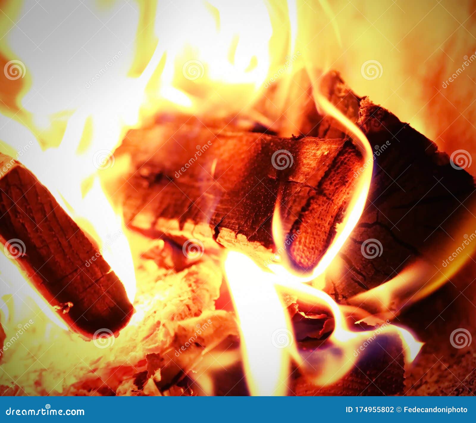 Wood and flame of fire stock photo. Image of warmth - 174955802