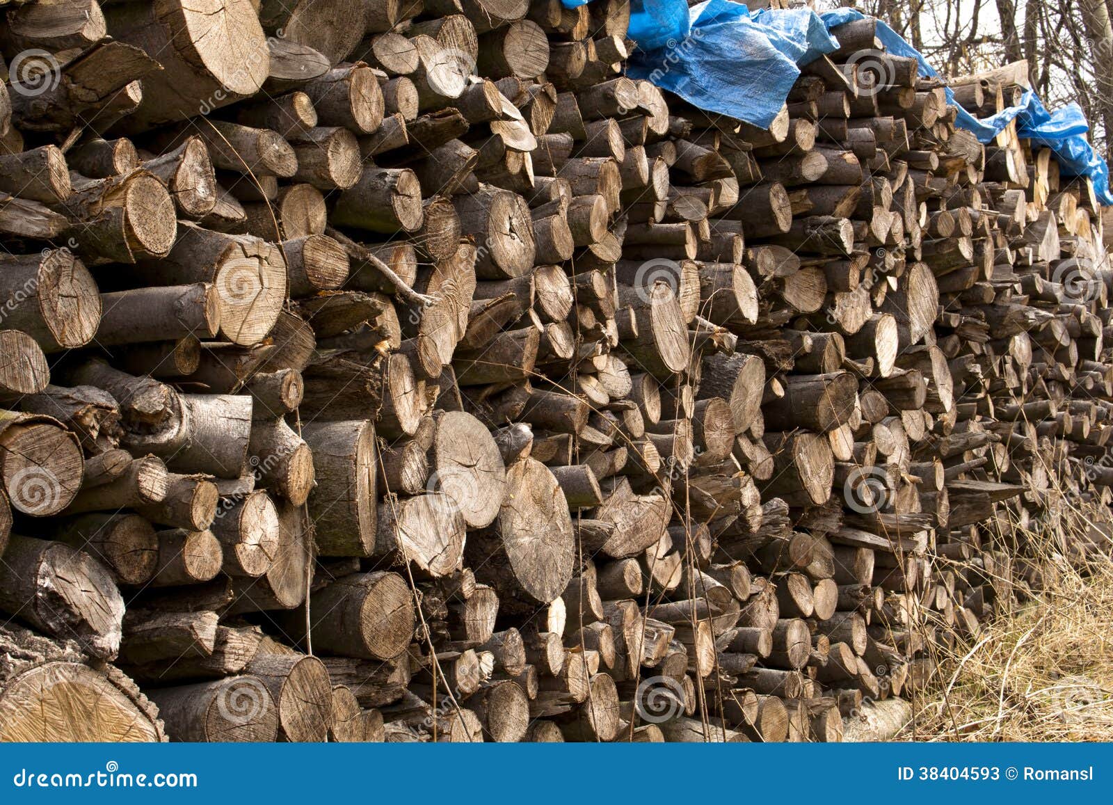 Wood Flattened into Neat Stacks Stock Image - Image of pattern ...