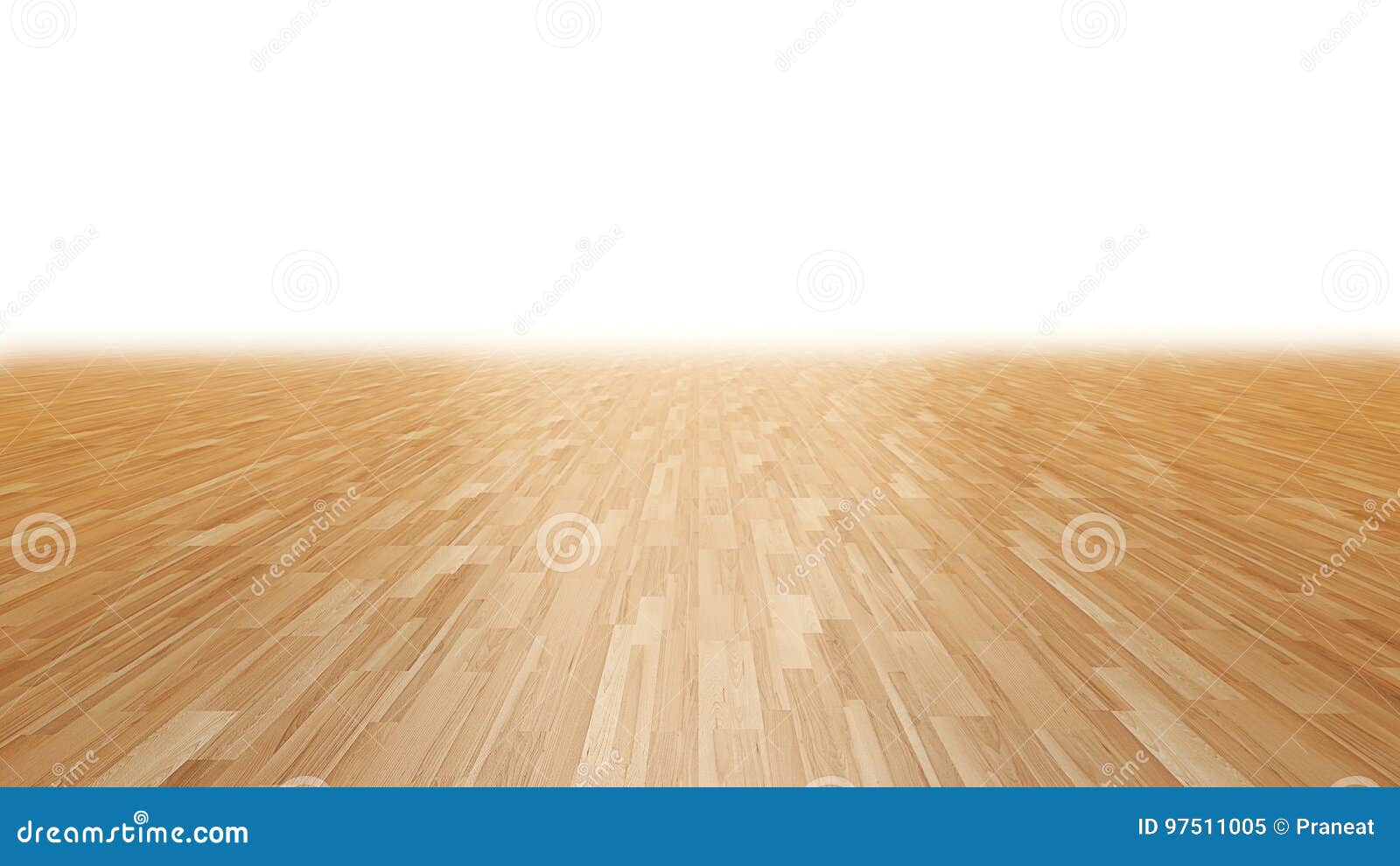 Wood Floor Fading into White Background 3d Rendering Stock Illustration ...