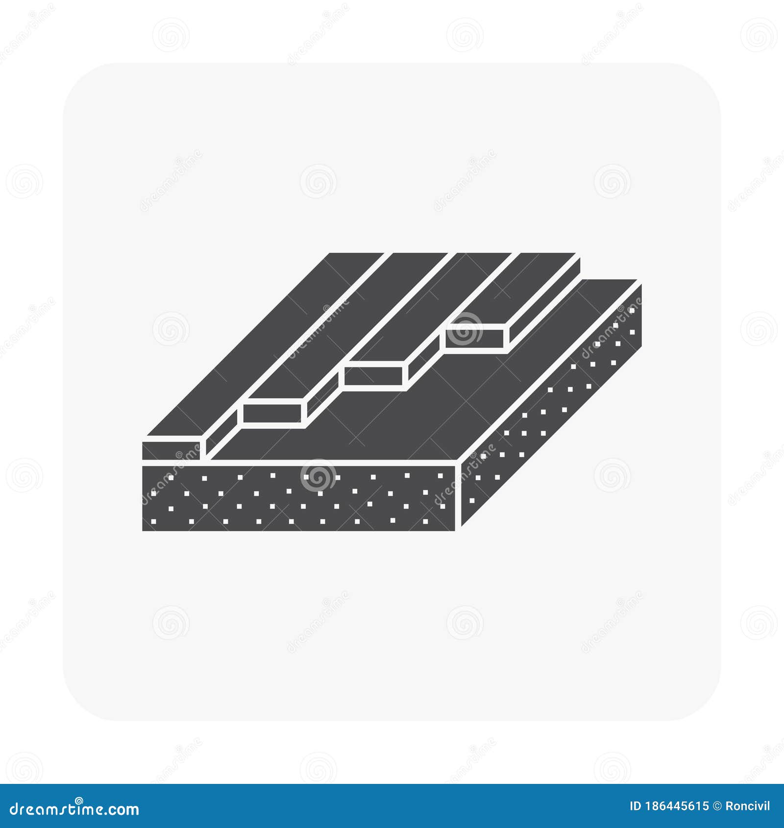 Wood floor icon stock vector. Illustration of installing - 186445615