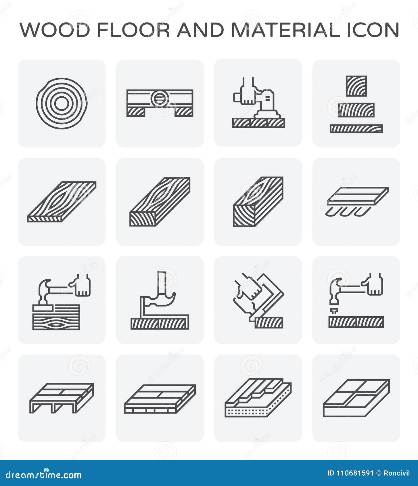 Wood floor icon stock vector. Illustration of carpenter - 110681591