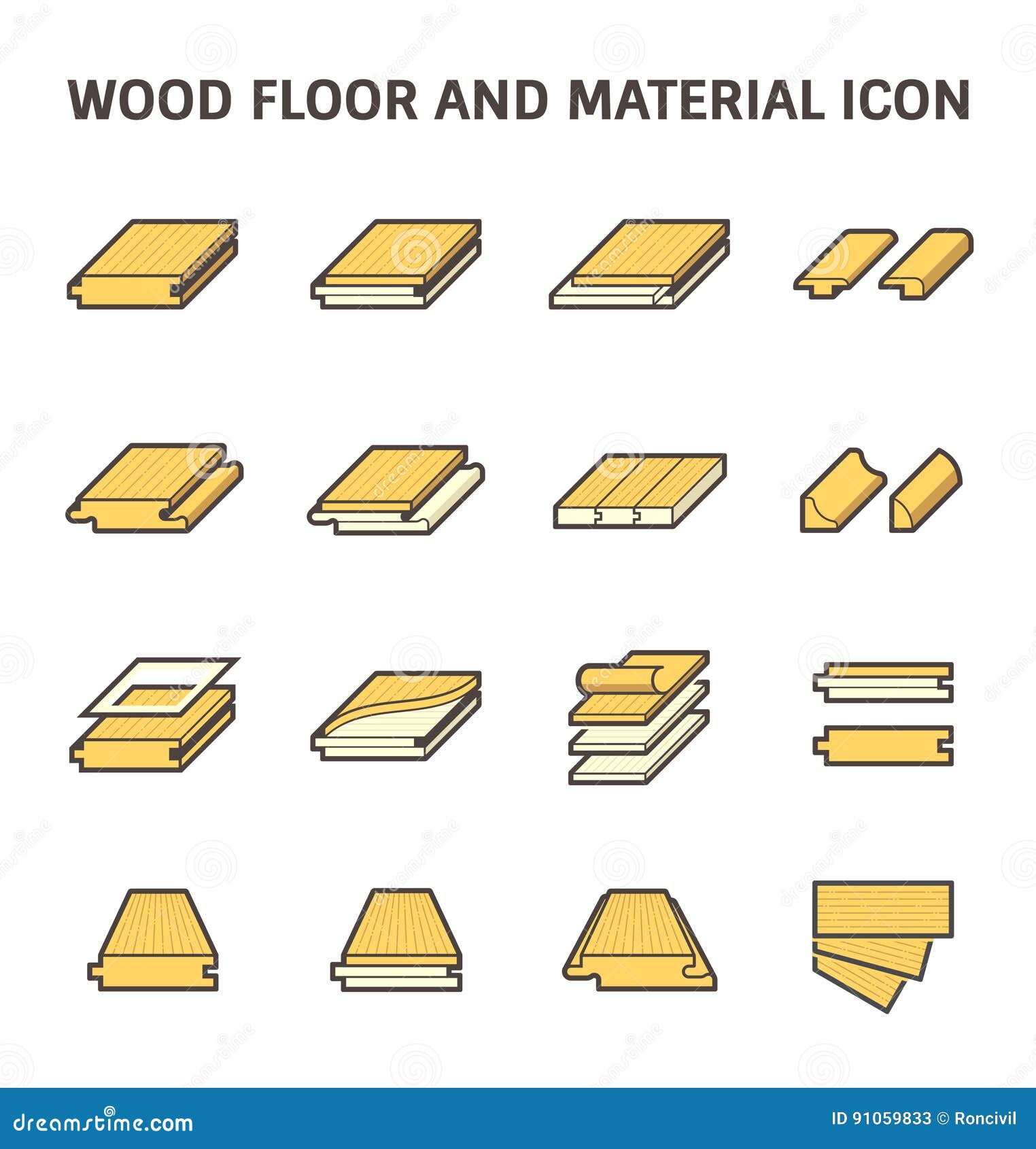 Wood Floor Icon stock vector. Illustration of pattern - 91059833