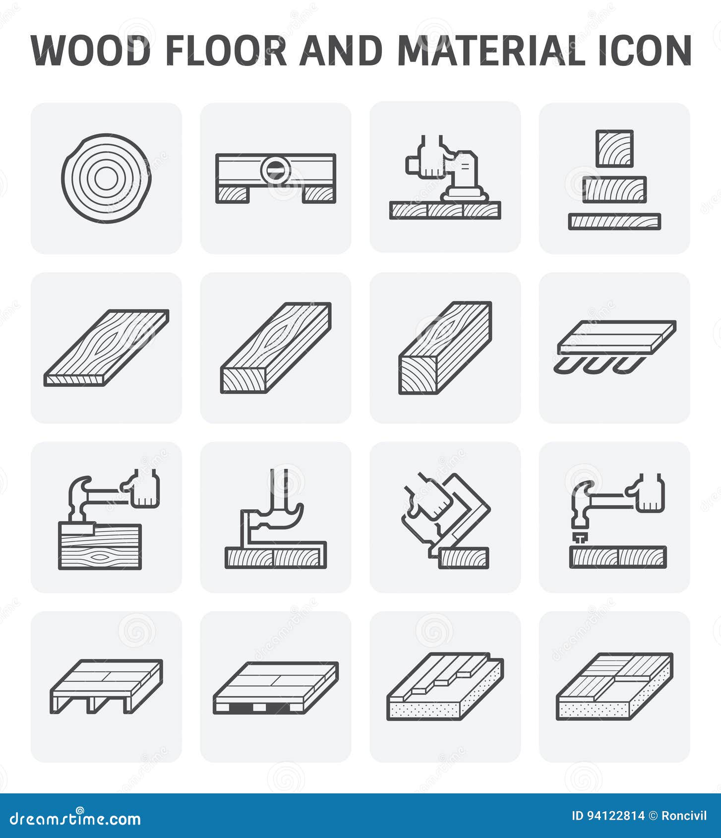 Wood floor icon stock vector. Illustration of construction - 94122814