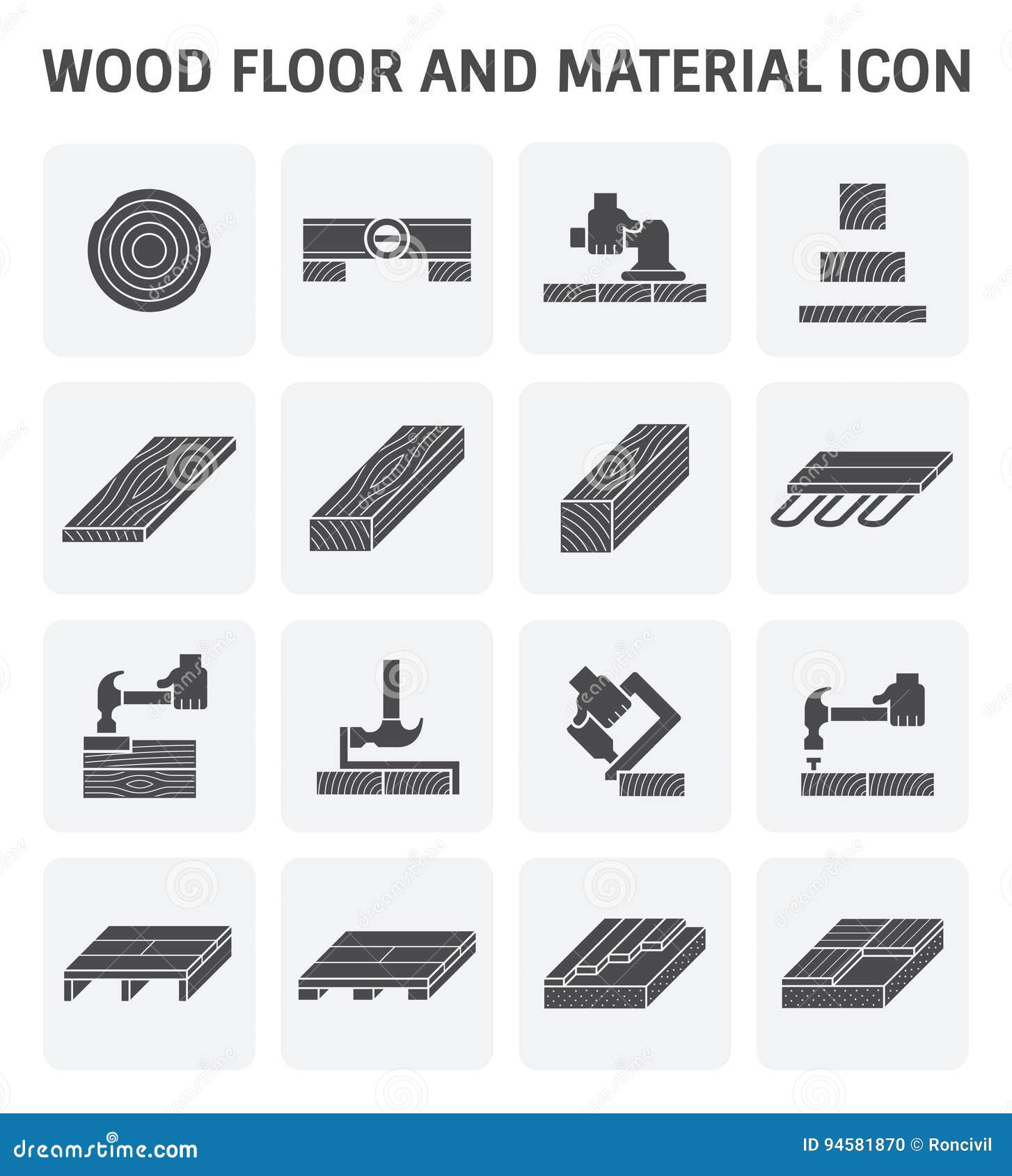 Wood floor icon stock vector. Illustration of panel, decorative - 94581870