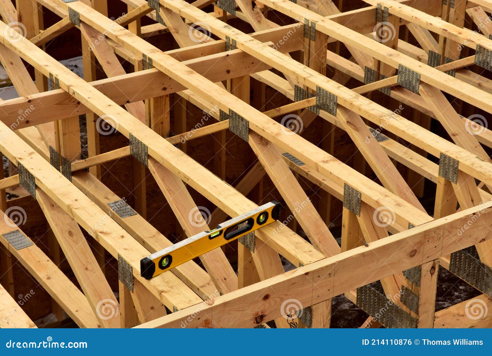 Wood Framework for New Apartment Building. Stock Photo - Image of ...