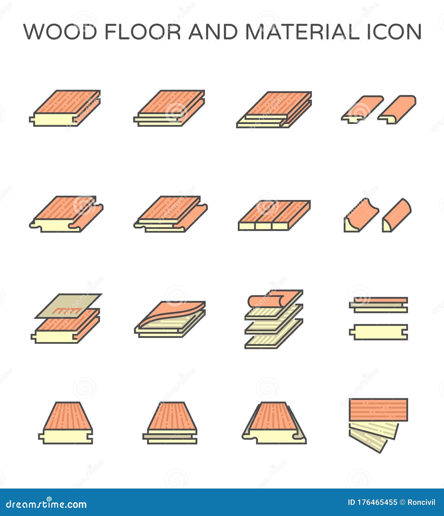 Wood floor icon stock vector. Illustration of material - 176465455