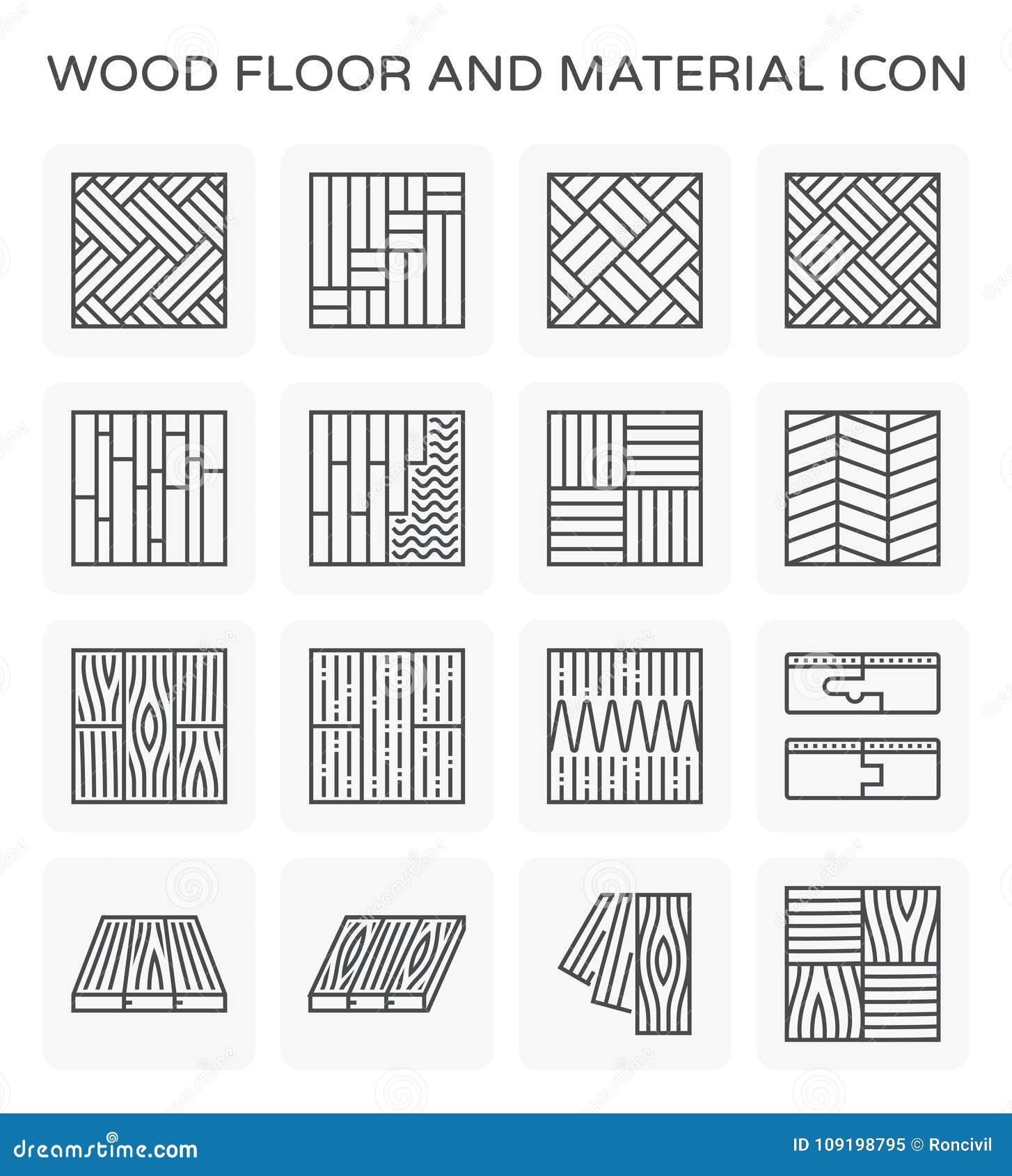 Wood floor icon stock vector. Illustration of detail - 109198795