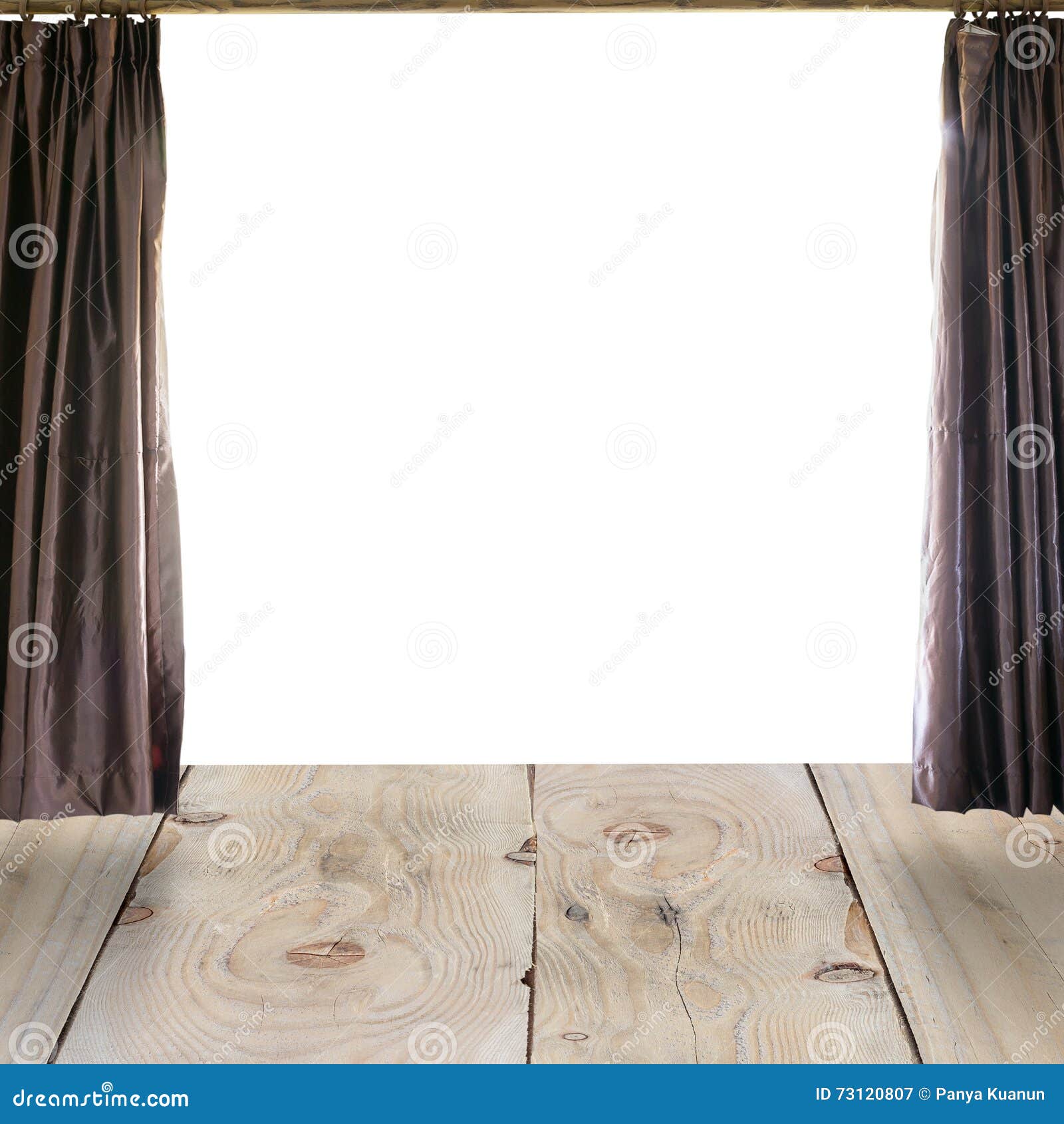 Wood Floor and Open Curtains. Stock Image - Image of pattern ...