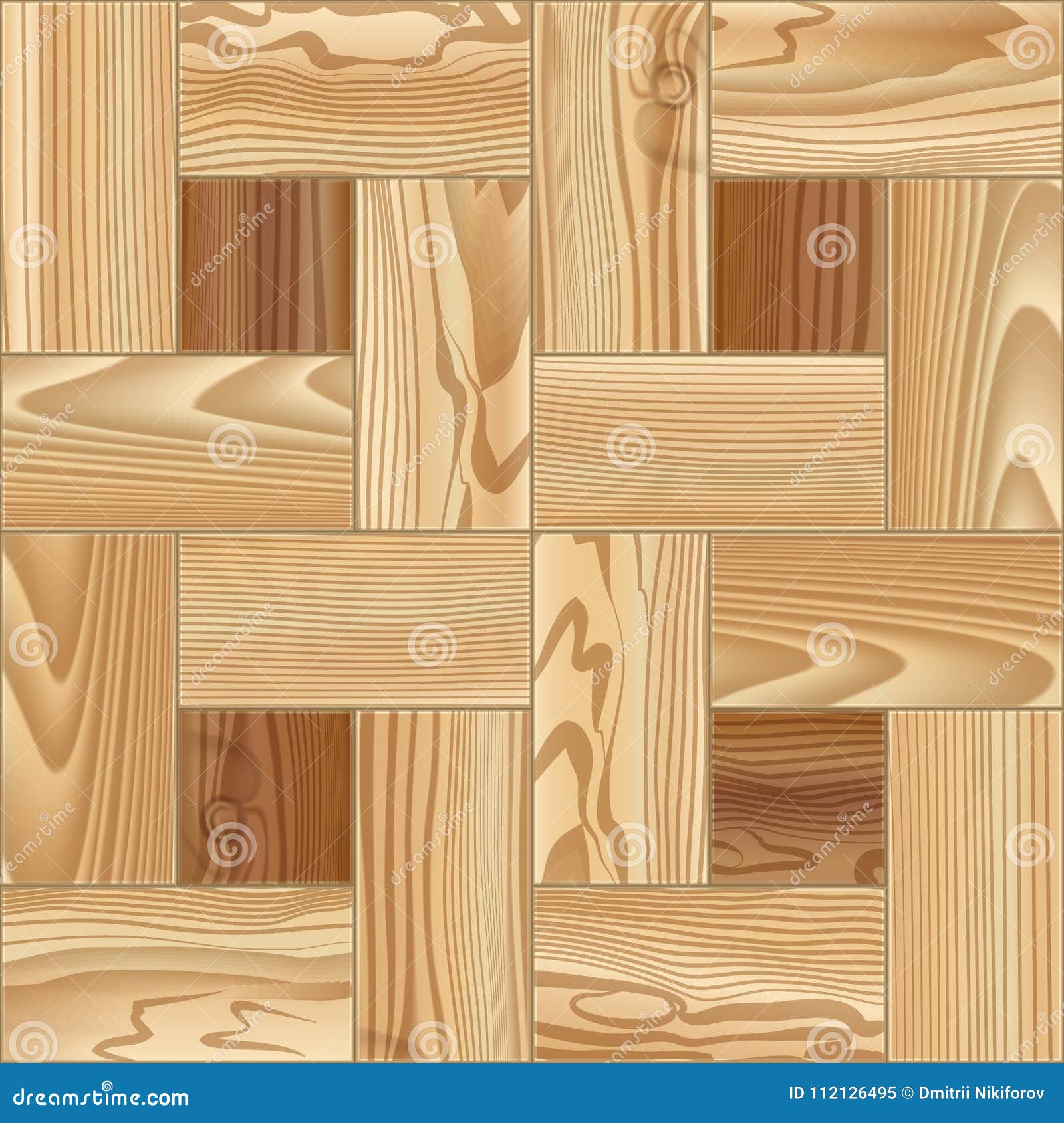 Wood Floor Parquet Seamless Pattern. Vector Illustration Stock Vector ...