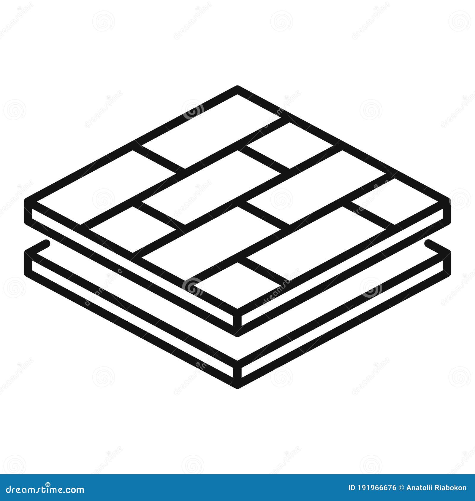 Wood Floor Tiles Icon, Outline Style Stock Vector - Illustration of ...