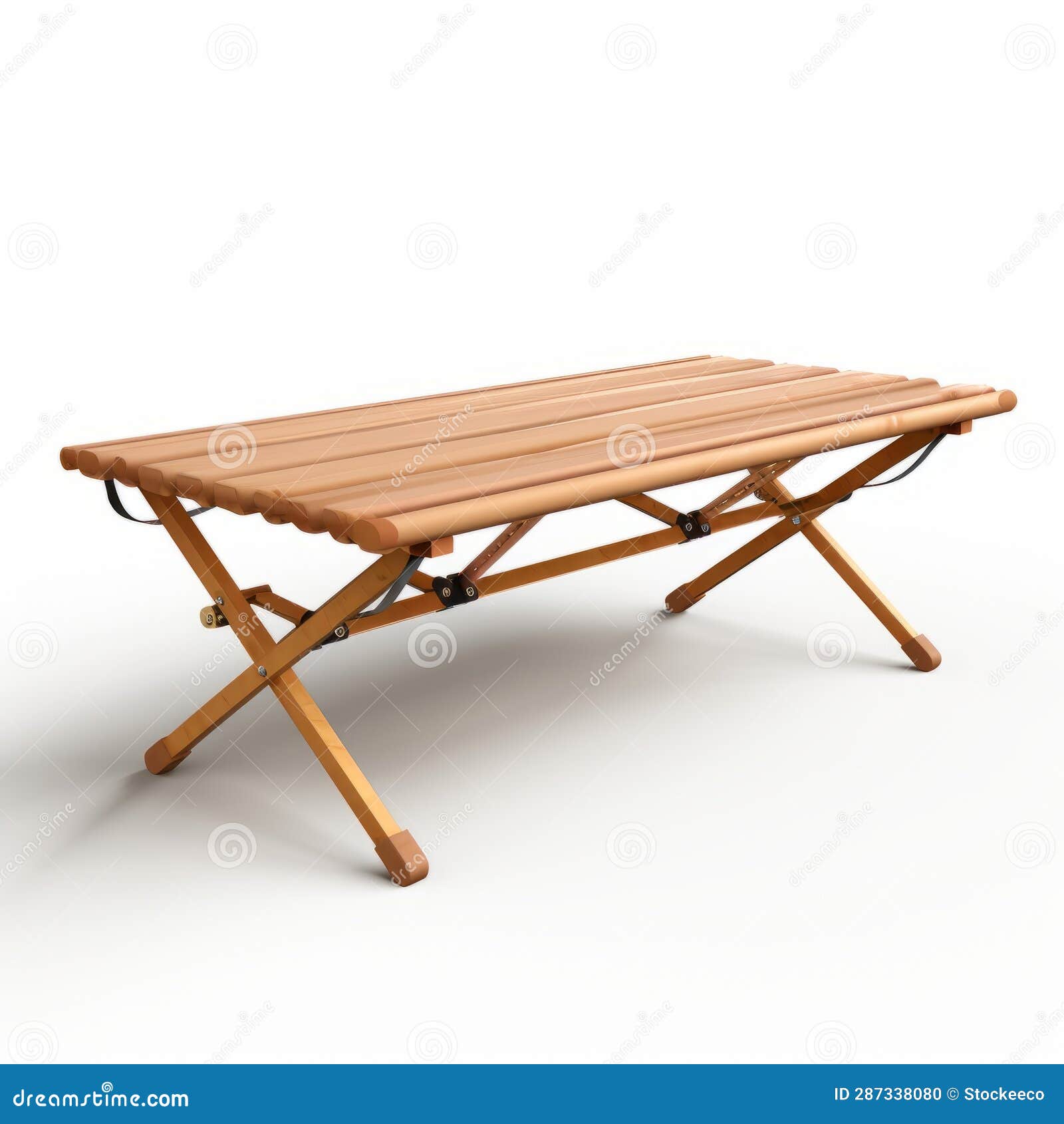 Camp Table Benches And Snowy Frozen Lake Landscape Royalty-Free Stock ...