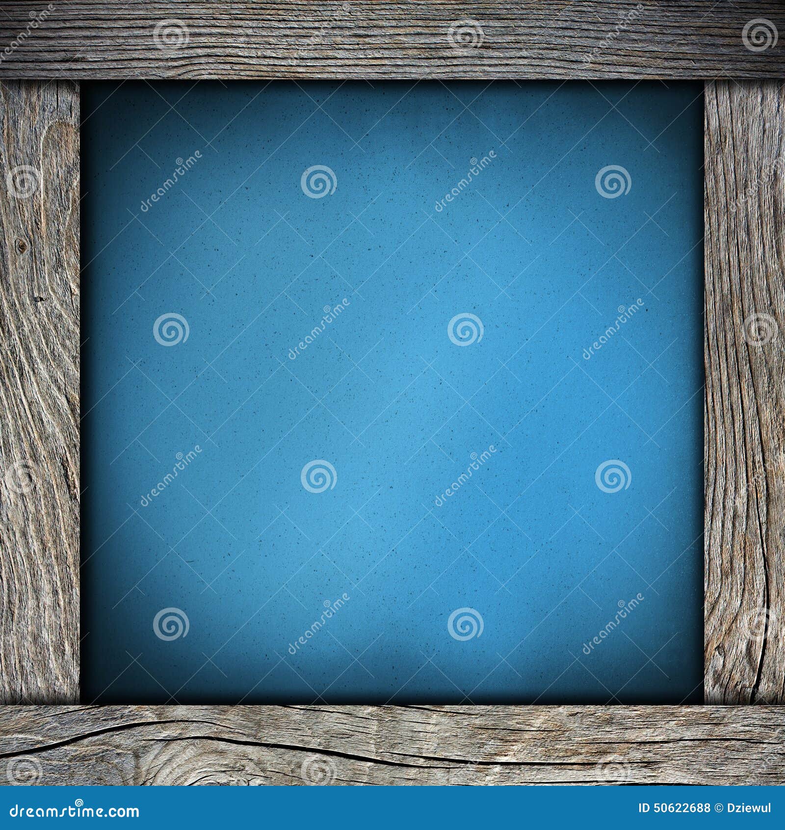 Wood frame with blue paper stock photo. Image of timber - 50622688