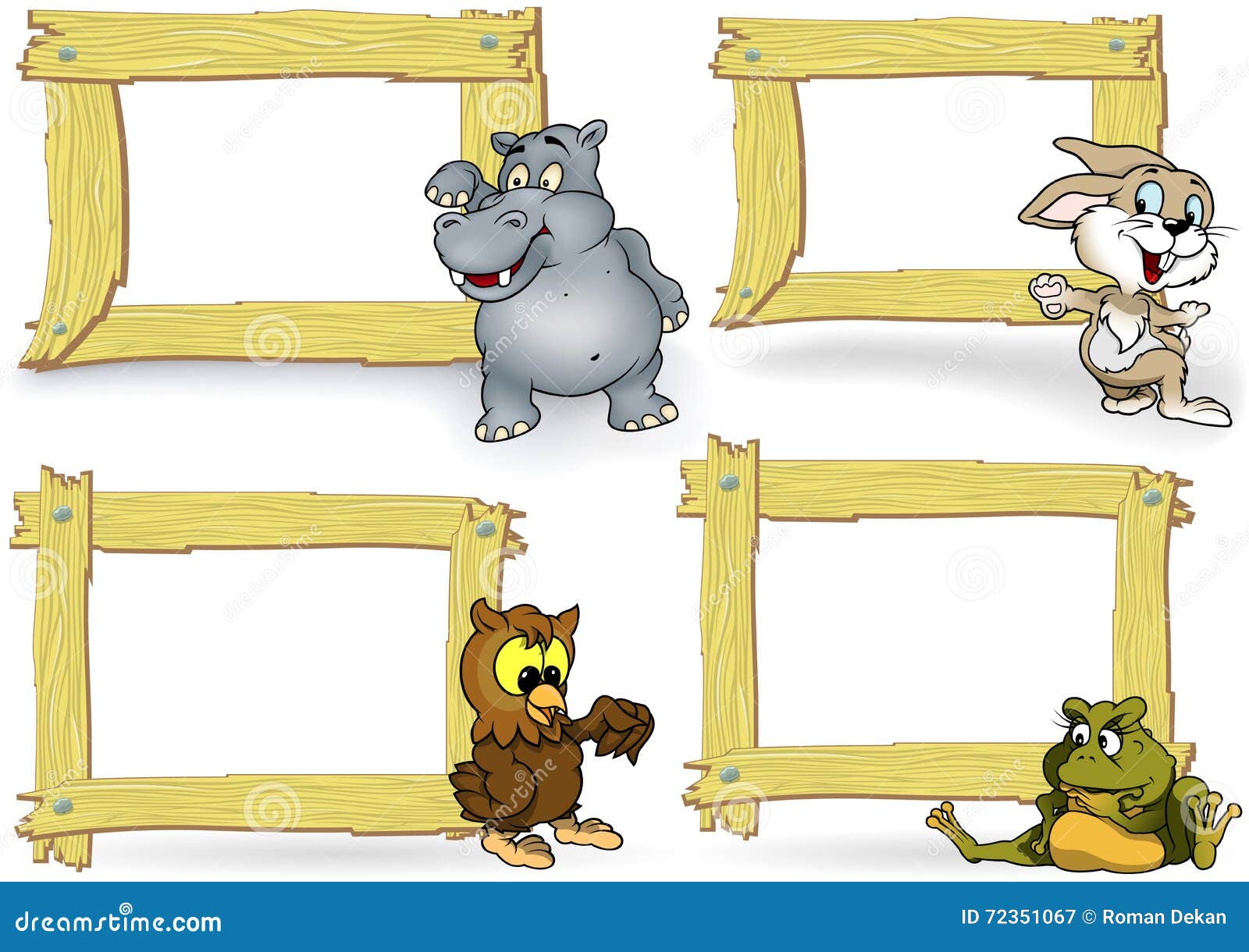 Cartoon Animal Frame Vector Illustration | CartoonDealer.com #40625368