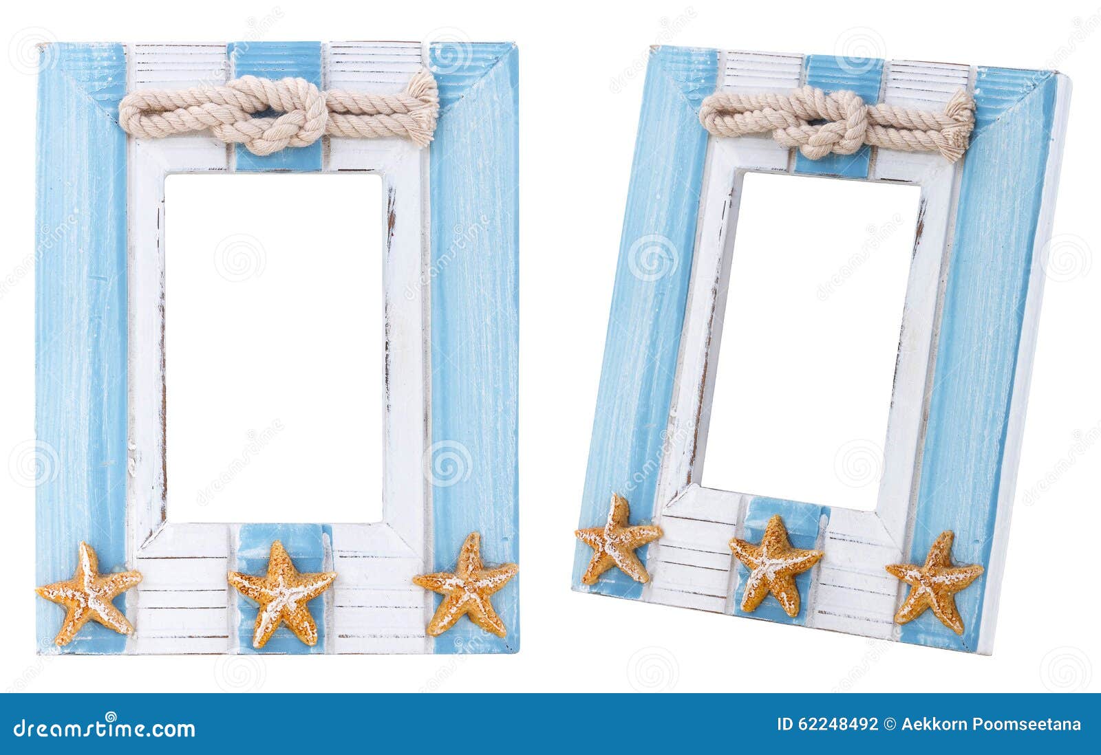 Wood Frame Decorated with Ocean Style. Stock Photo - Image of white ...