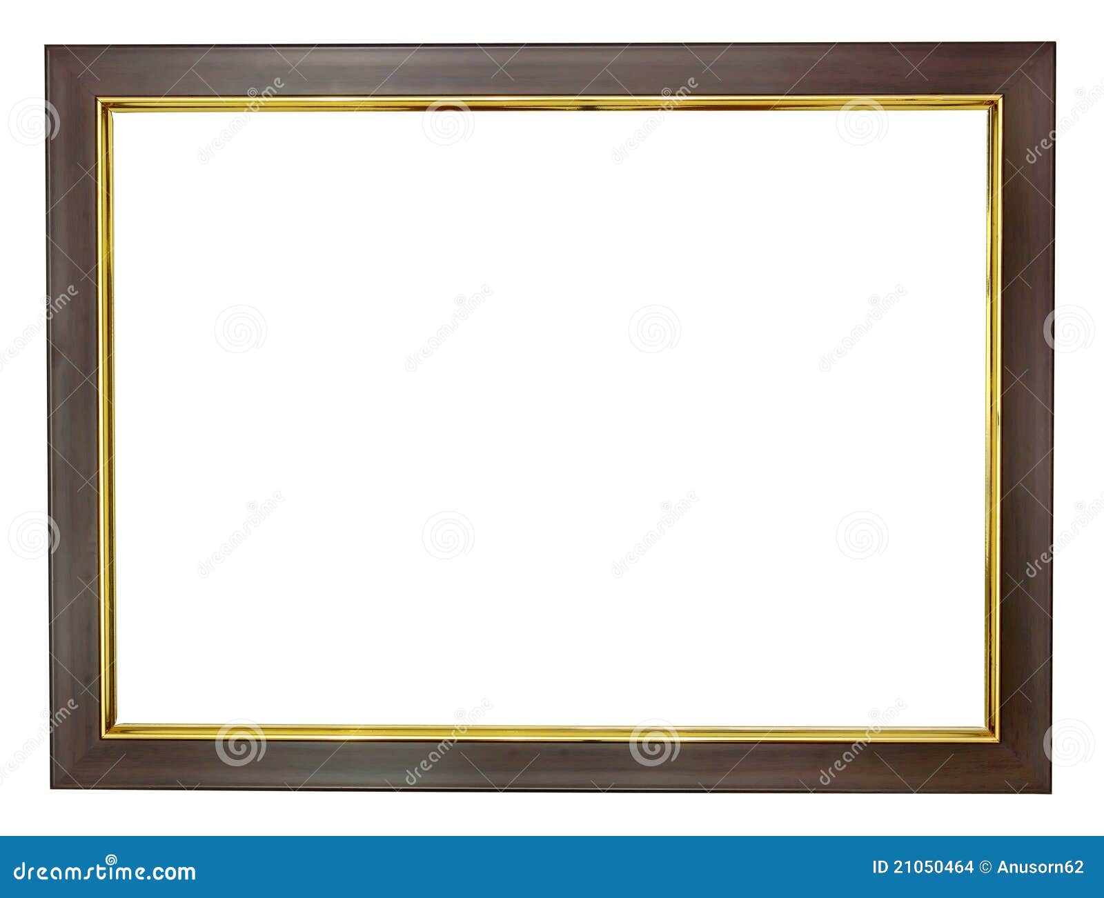 Wood frame with gold edges stock photo. Image of edge - 21050464