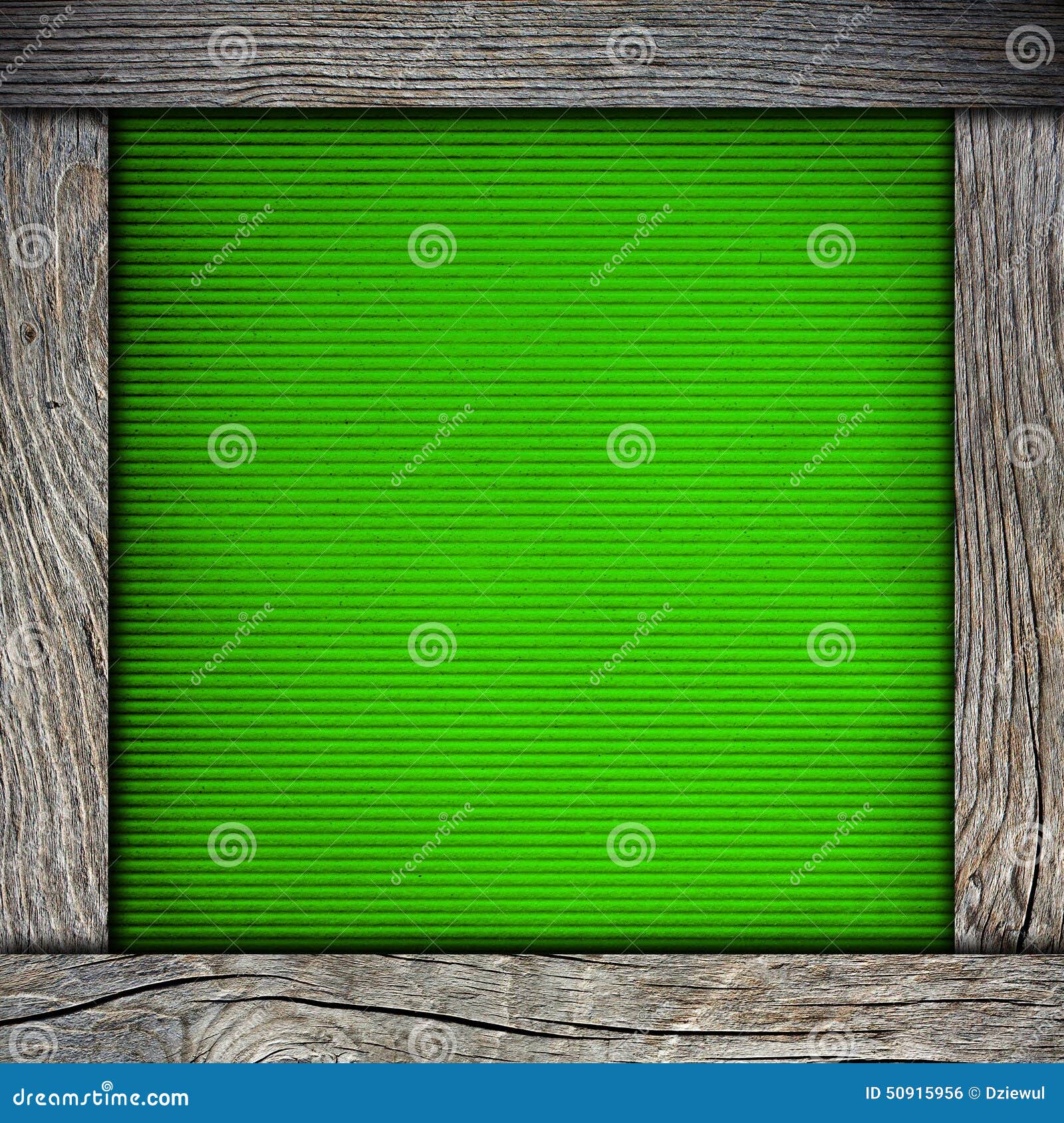 Wood Frame with Green Paper Stock Illustration - Illustration of gold ...