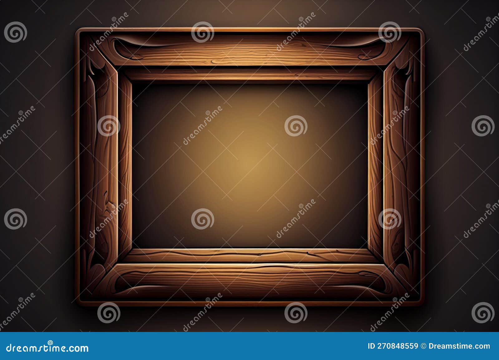 Wood Frame Isolated Background. Illustration Stock Illustration ...
