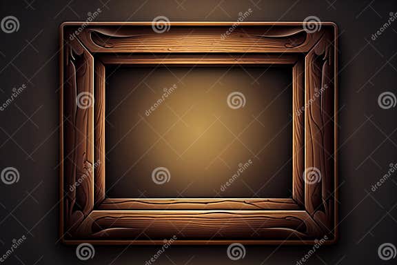 Wood Frame Isolated Background. Illustration Stock Illustration ...