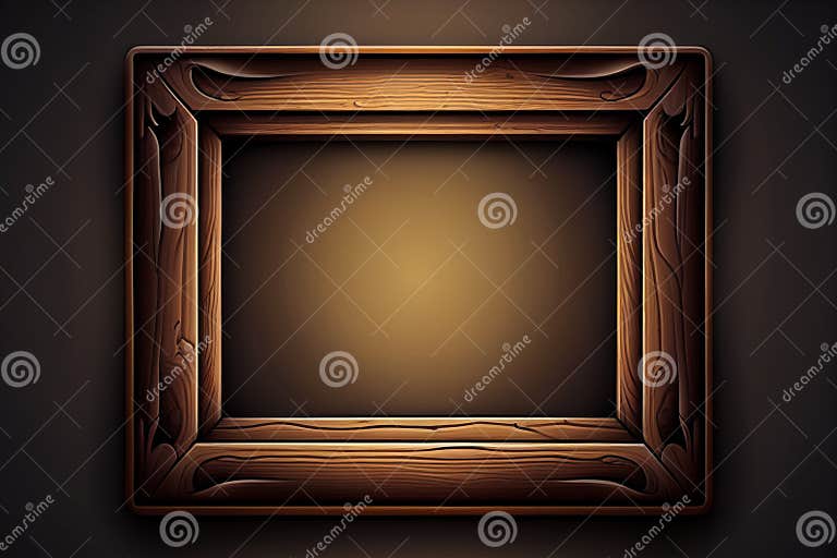 Wood Frame Isolated Background. Illustration Stock Illustration ...