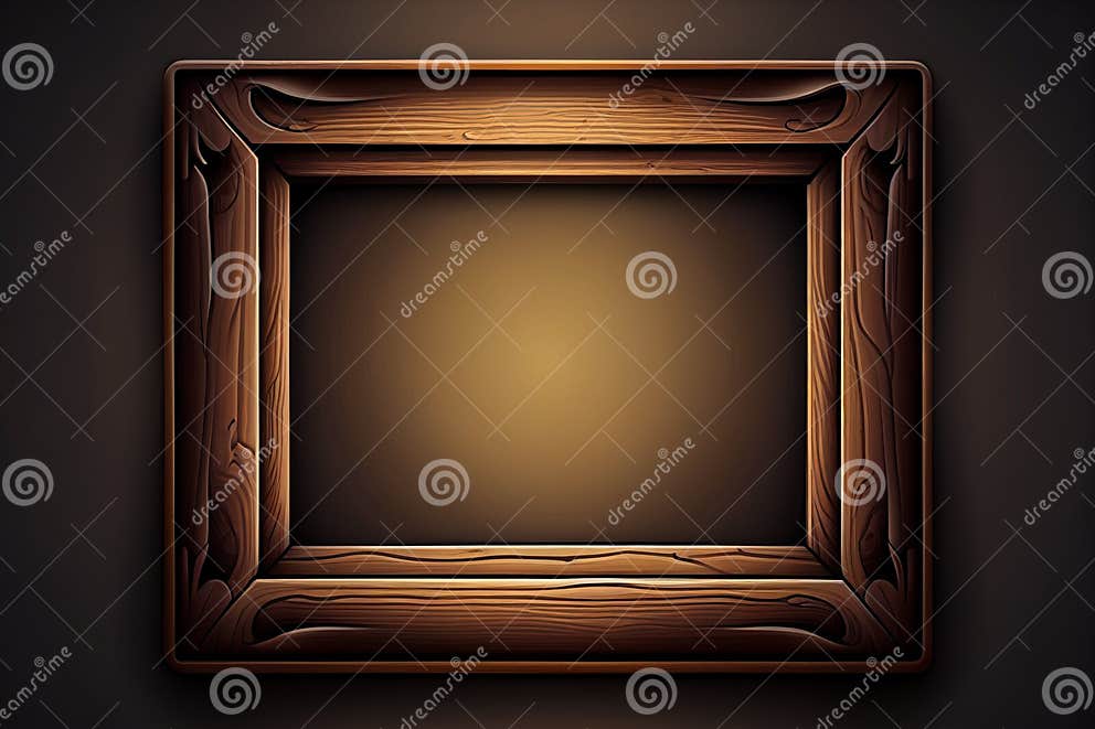 Wood Frame Isolated Background. Illustration Stock Illustration ...