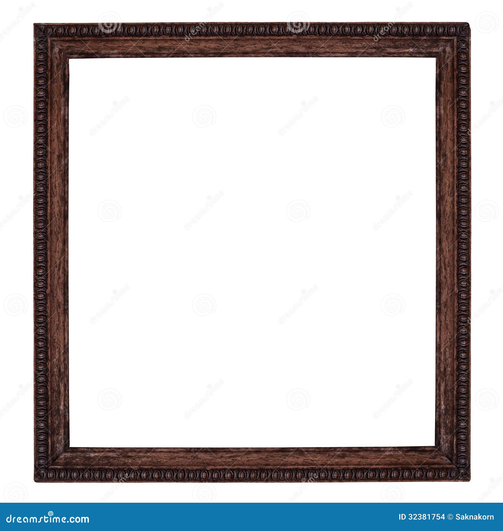 Wood Frame Isolated on White Stock Photo - Image of exhibition ...