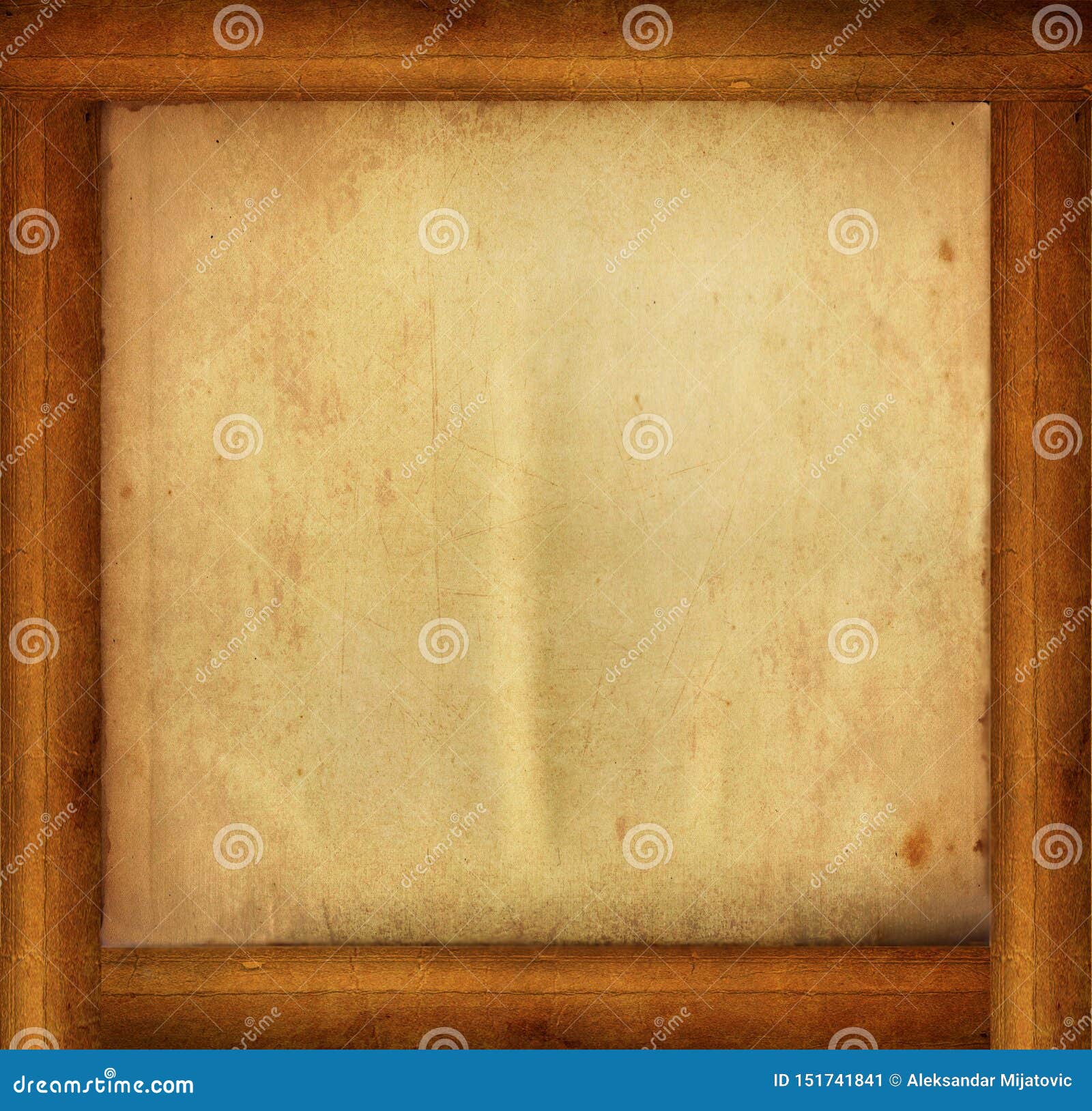 Wood Frame with Paper Fill Isolated on White Stock Image - Image of ...