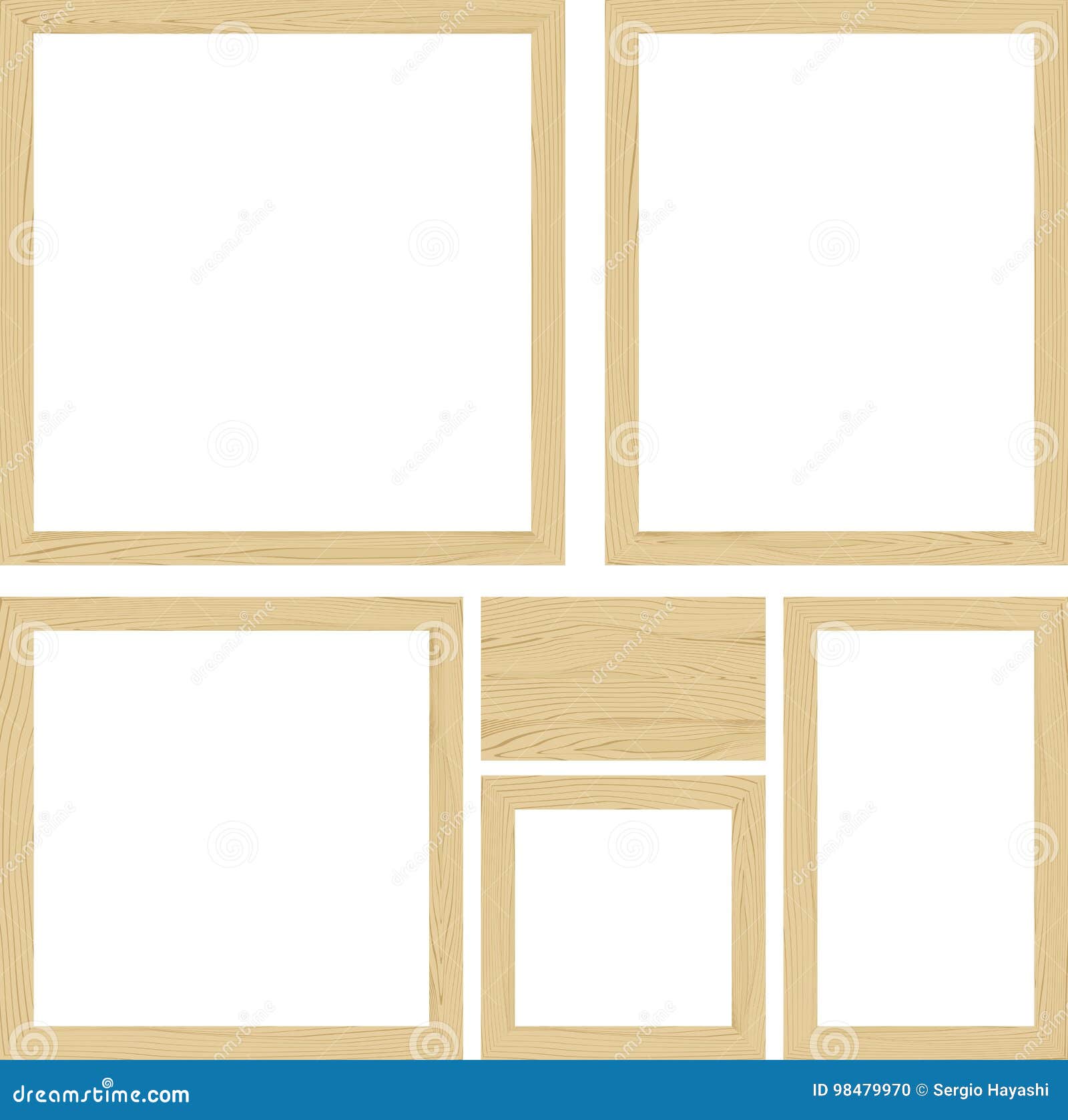 Wood frames vector stock vector. Illustration of framework - 98479970