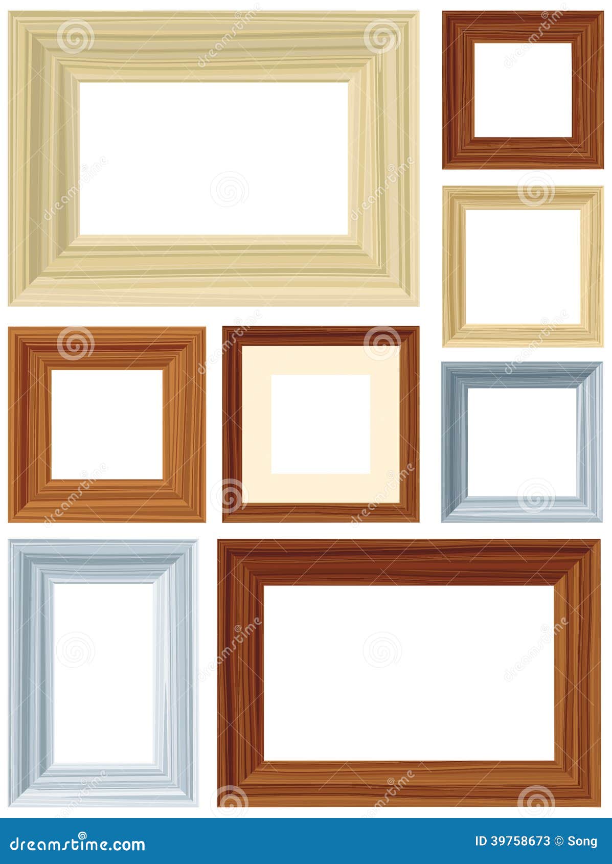 Wood frames stock vector. Illustration of front, style - 39758673