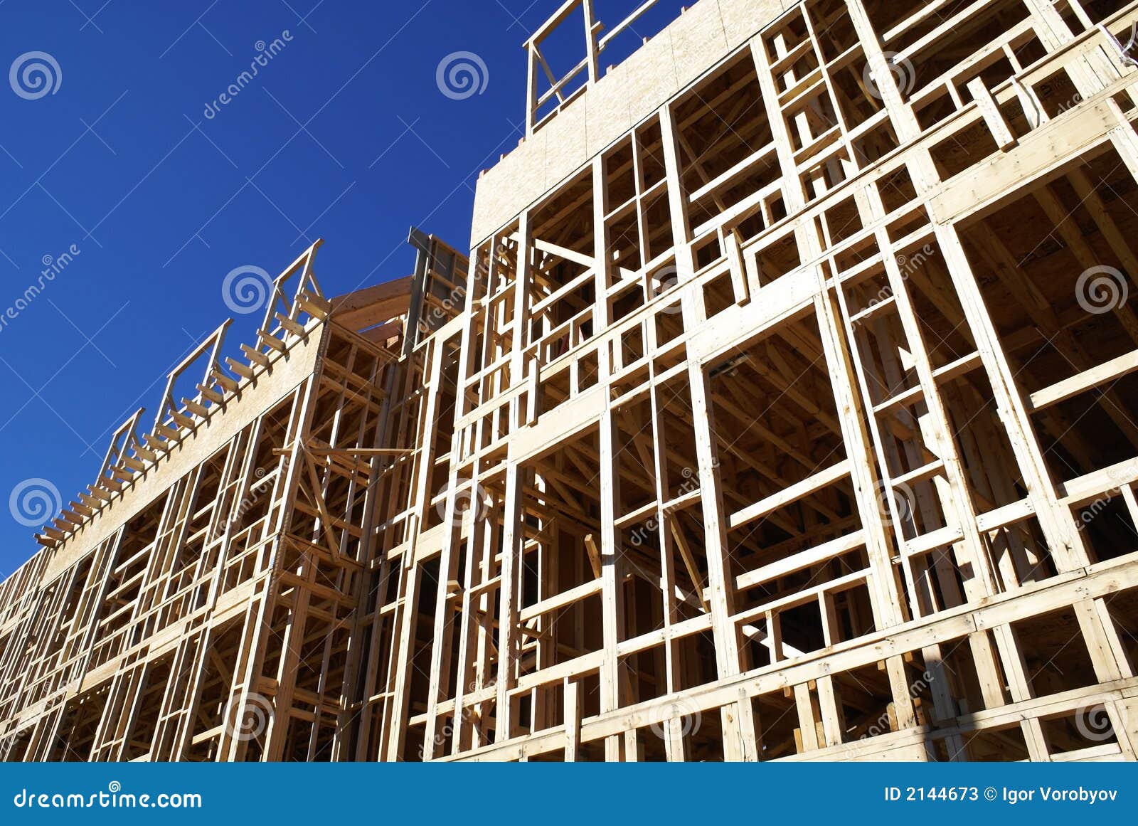 Wood framing stock image. Image of engineering, business - 2144673
