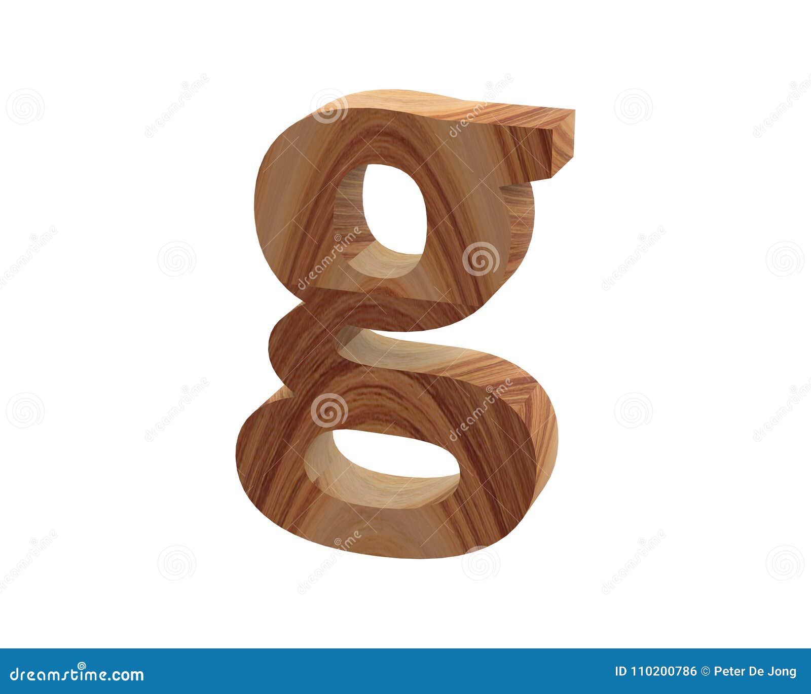 Wood g font 3D render stock illustration. Illustration of typography ...