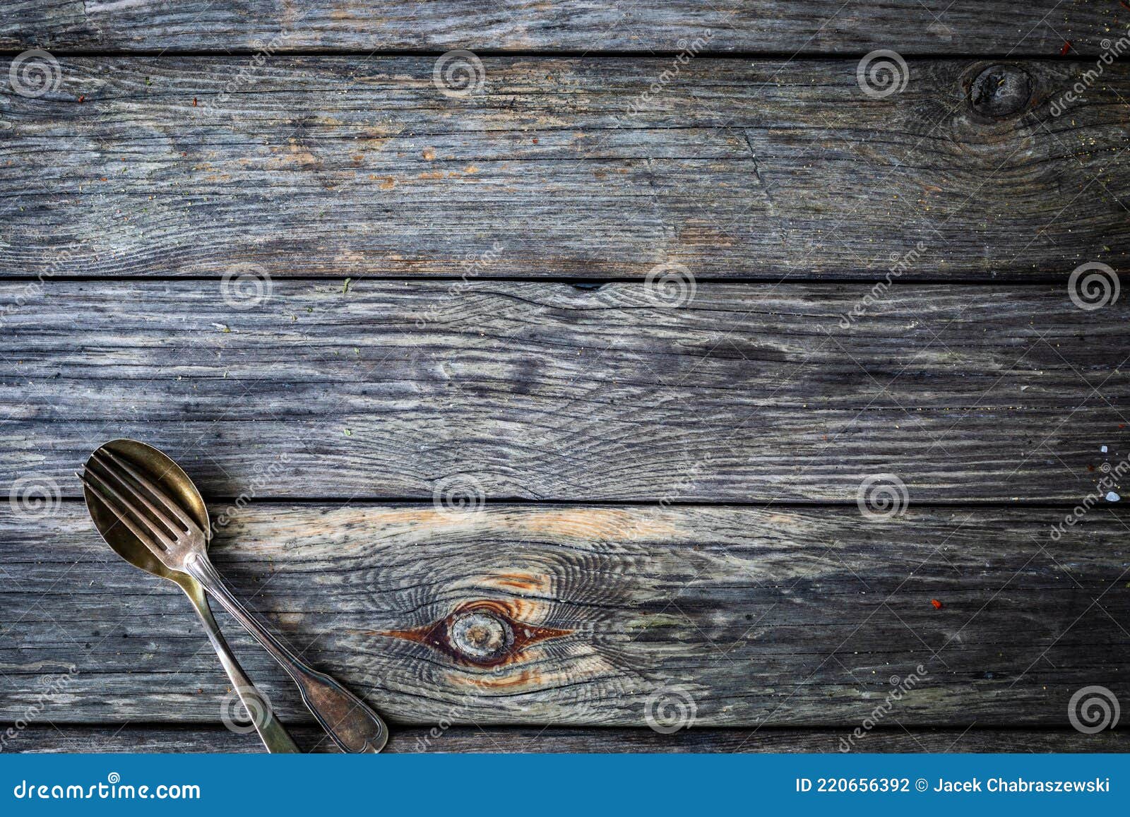 Wood Grain Texture - Empty Pine Boards with Fork and Spoon on Stock ...