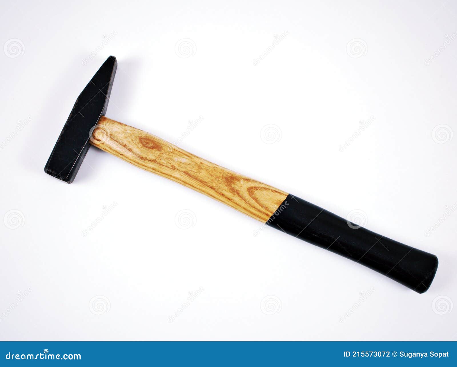 Wood Hammer Handle Tool Isolated on White Background ,black Color Stock ...