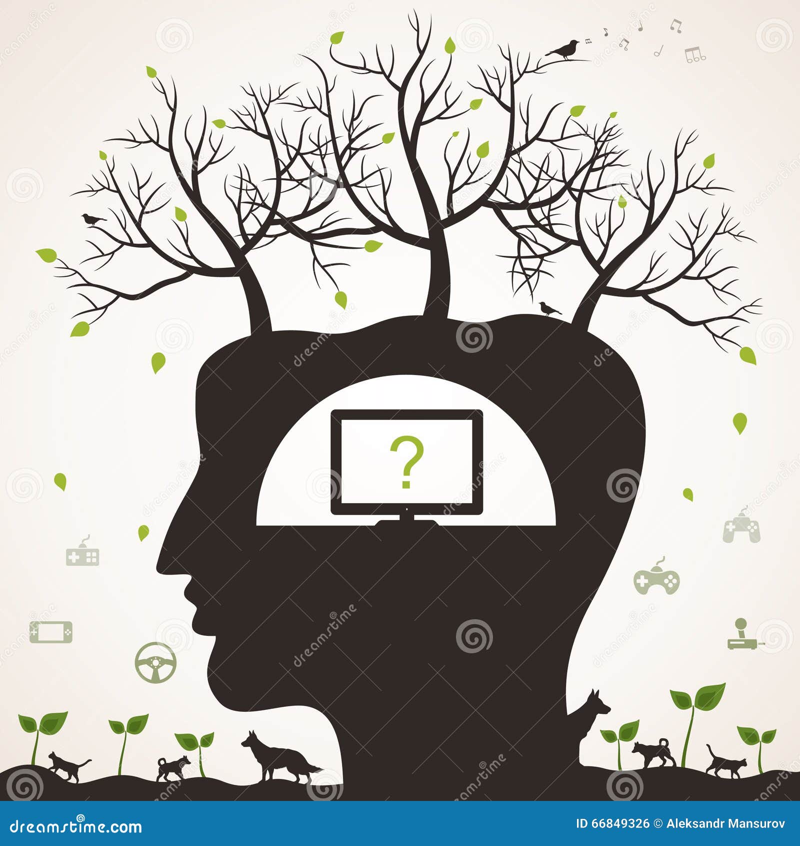 Wood head stock vector. Illustration of aspen, science - 66849326