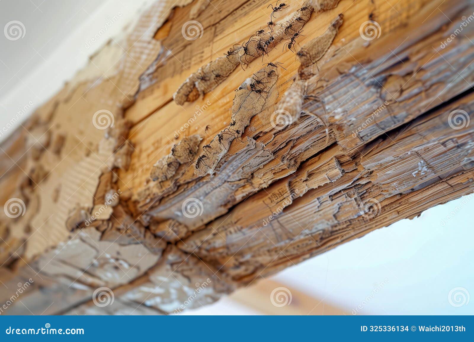 The Wood Home with Termites Damage. Termite Infested Stock Illustration ...