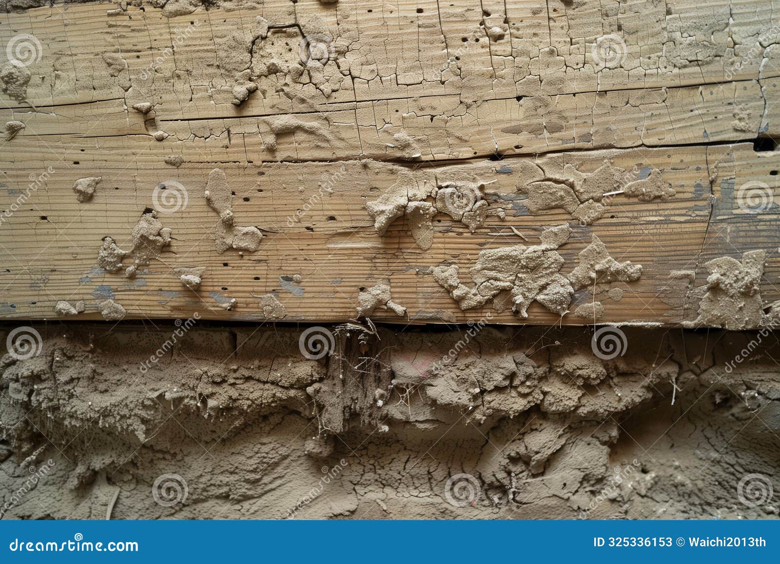The Wood Home with Termites Damage. Termite Infested Stock Illustration ...