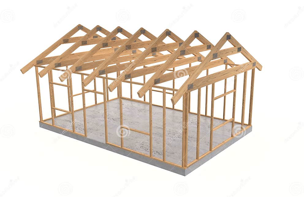 Wood house frame stock photo. Image of house, carpentry - 9057210