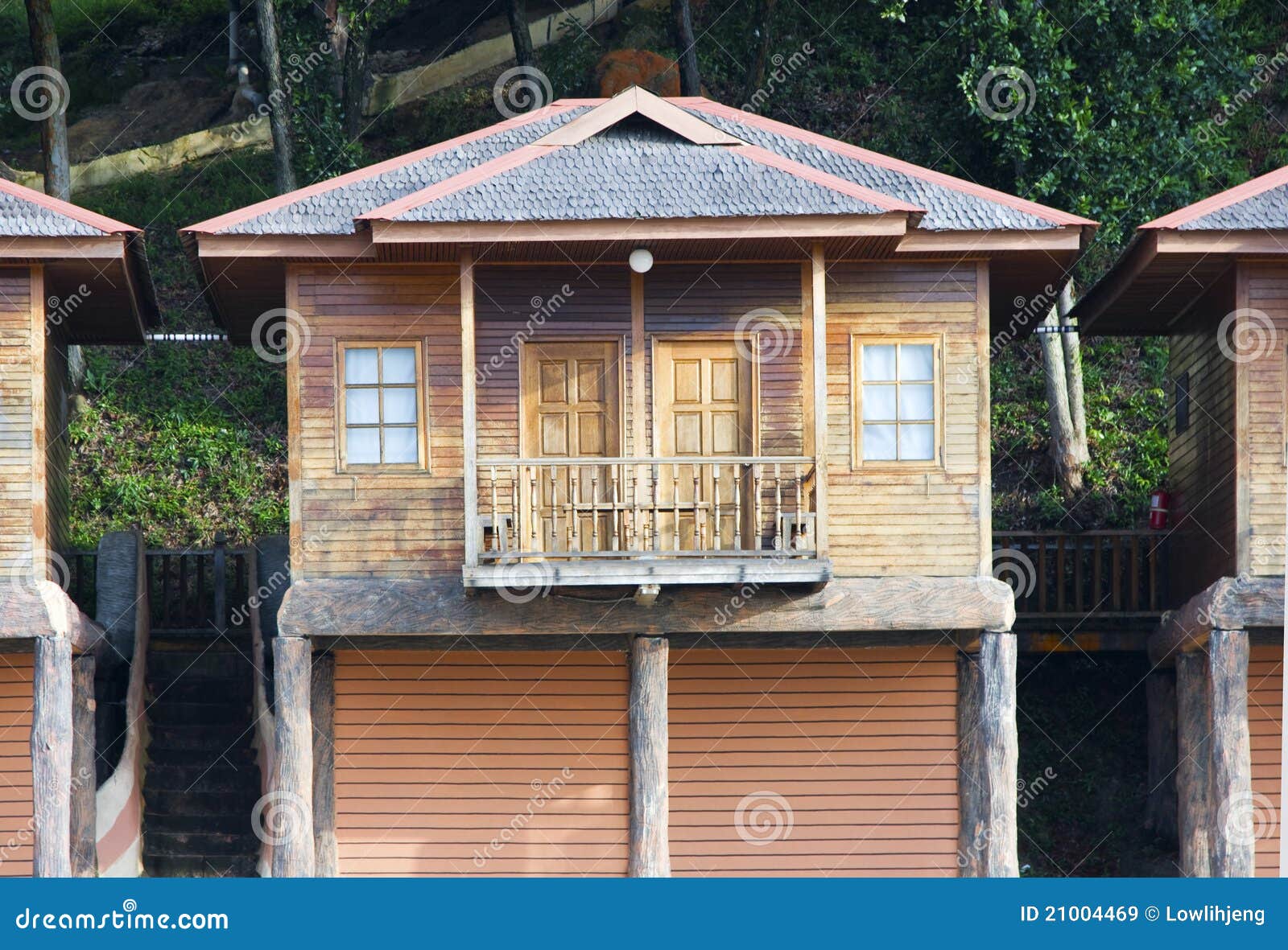 Wood hut stock image. Image of apartment, homes, dual - 21004469