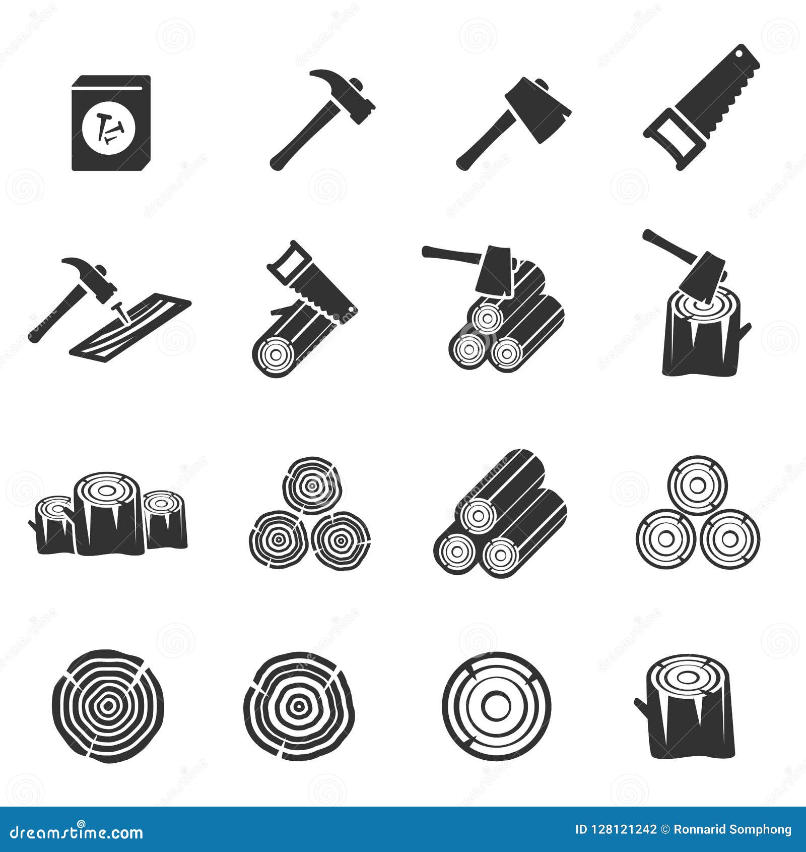Wood icon vector symbol stock illustration. Illustration of wood ...